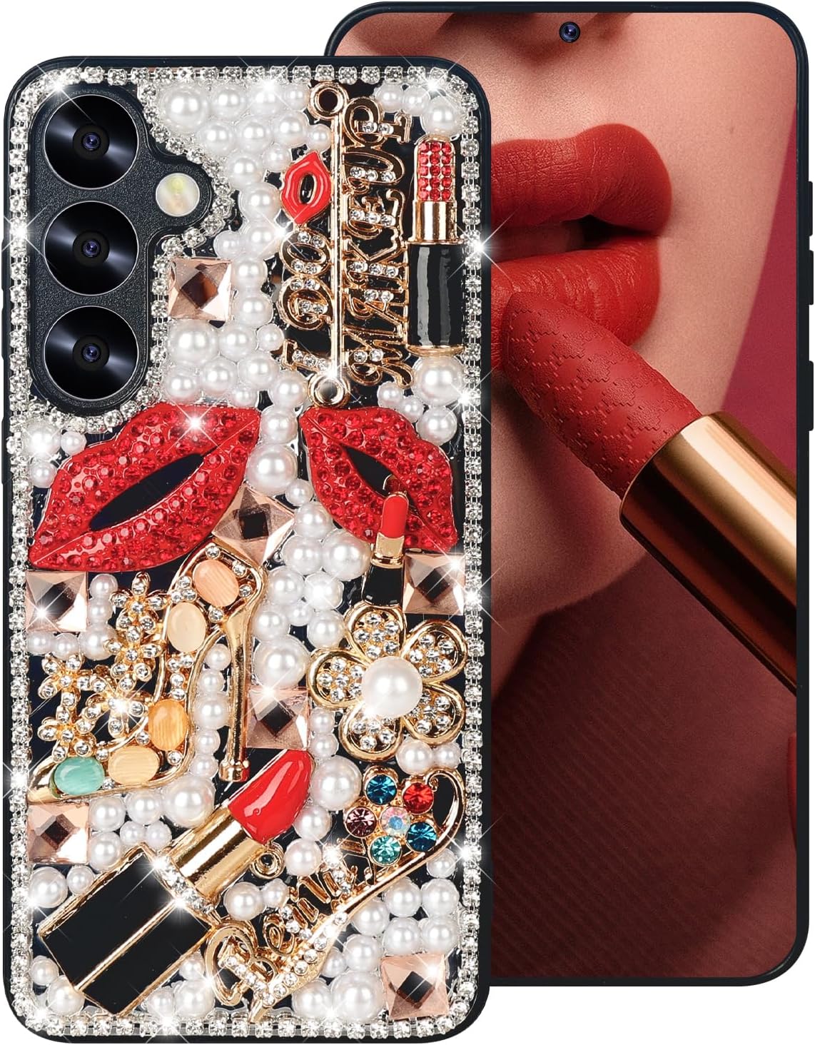 Amazon.com: Bonitec Compatible with Galaxy S24 Wallet Case, Luxury Cute ...