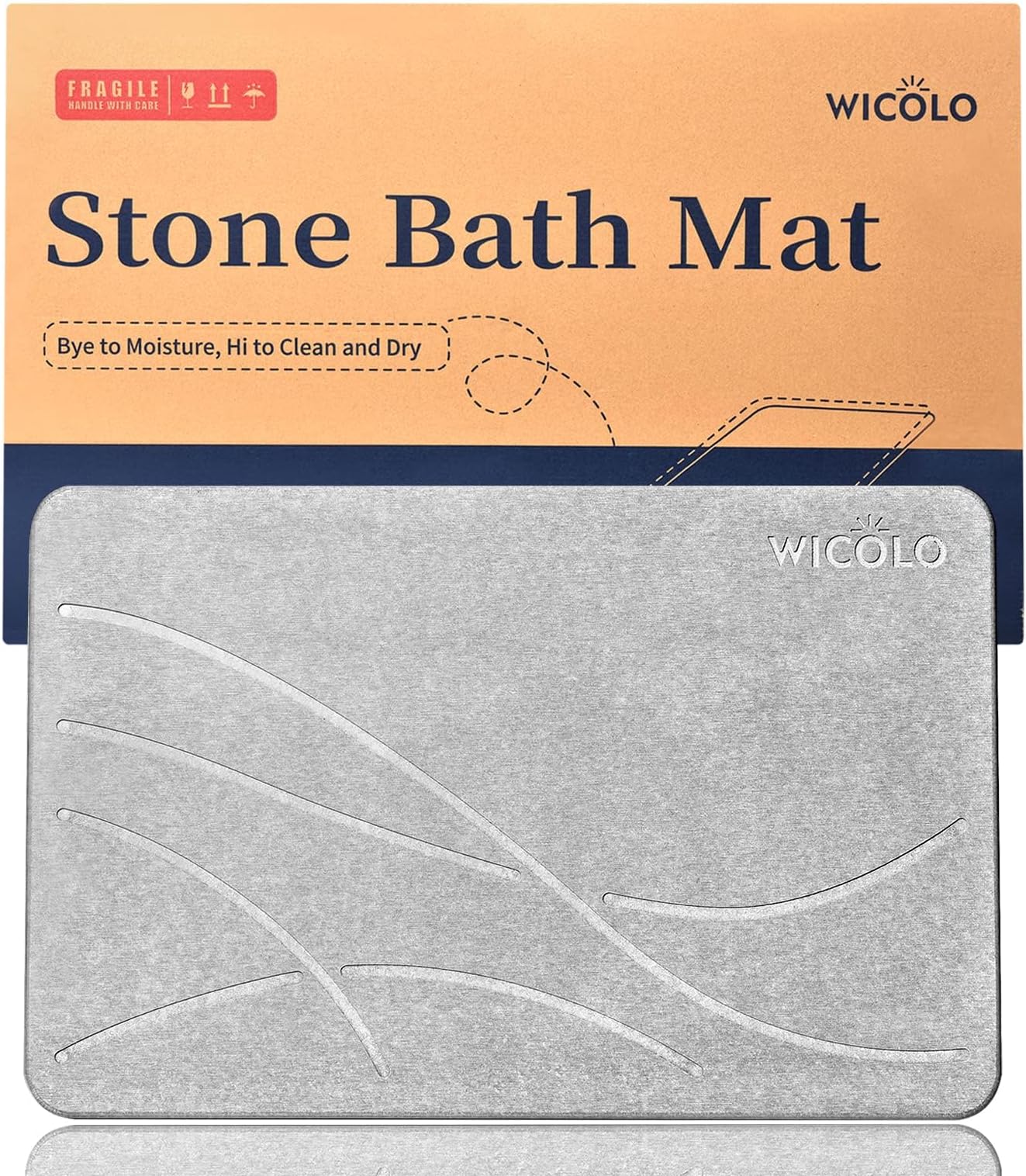 Amazon.com: SUTERA - Stone Bath Mat, Diatomaceous Earth Shower Mat, Non ...