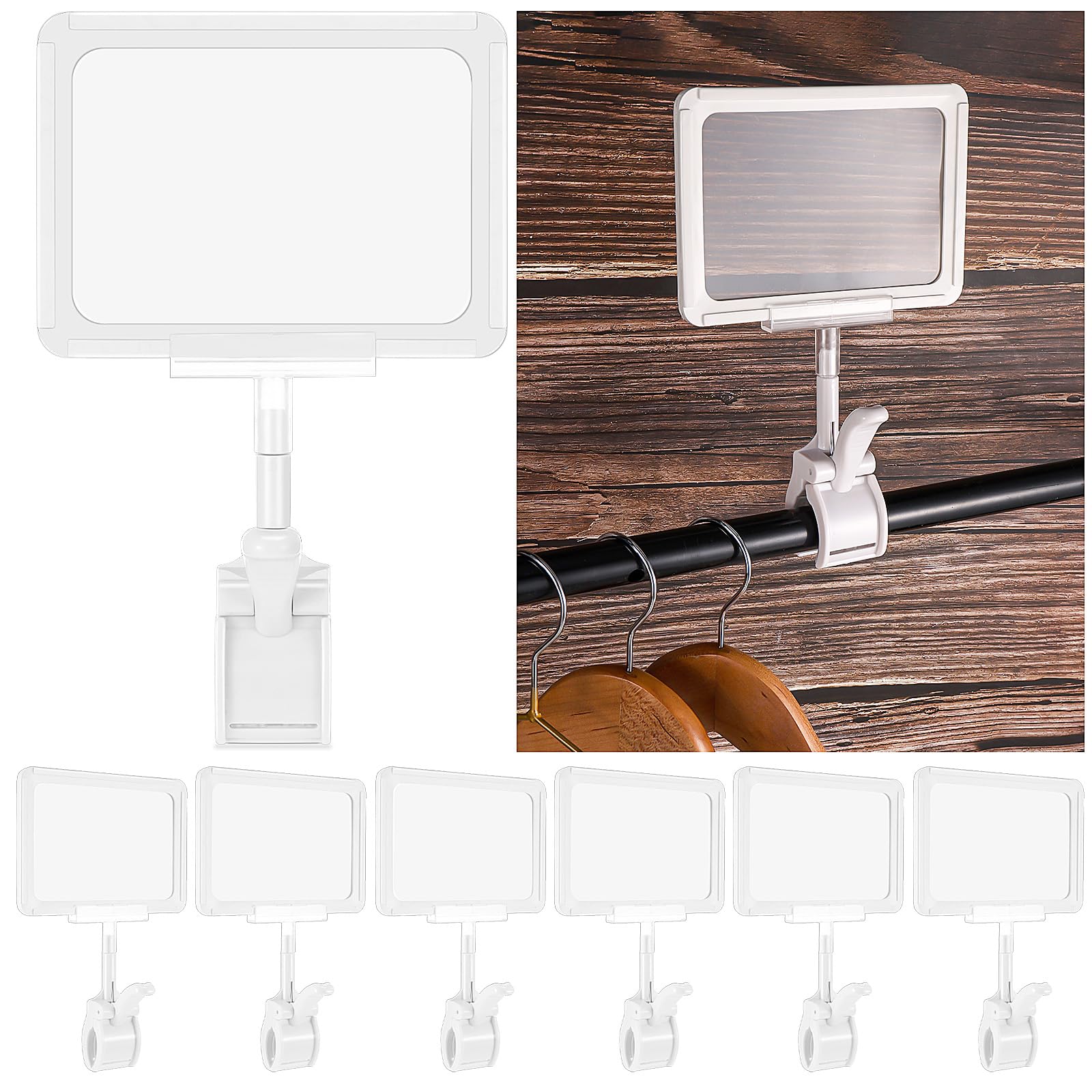 Amazon.com: 7 PCS Merchandise Sign Holder Clip, Hanging Sign Clips, 6 x ...