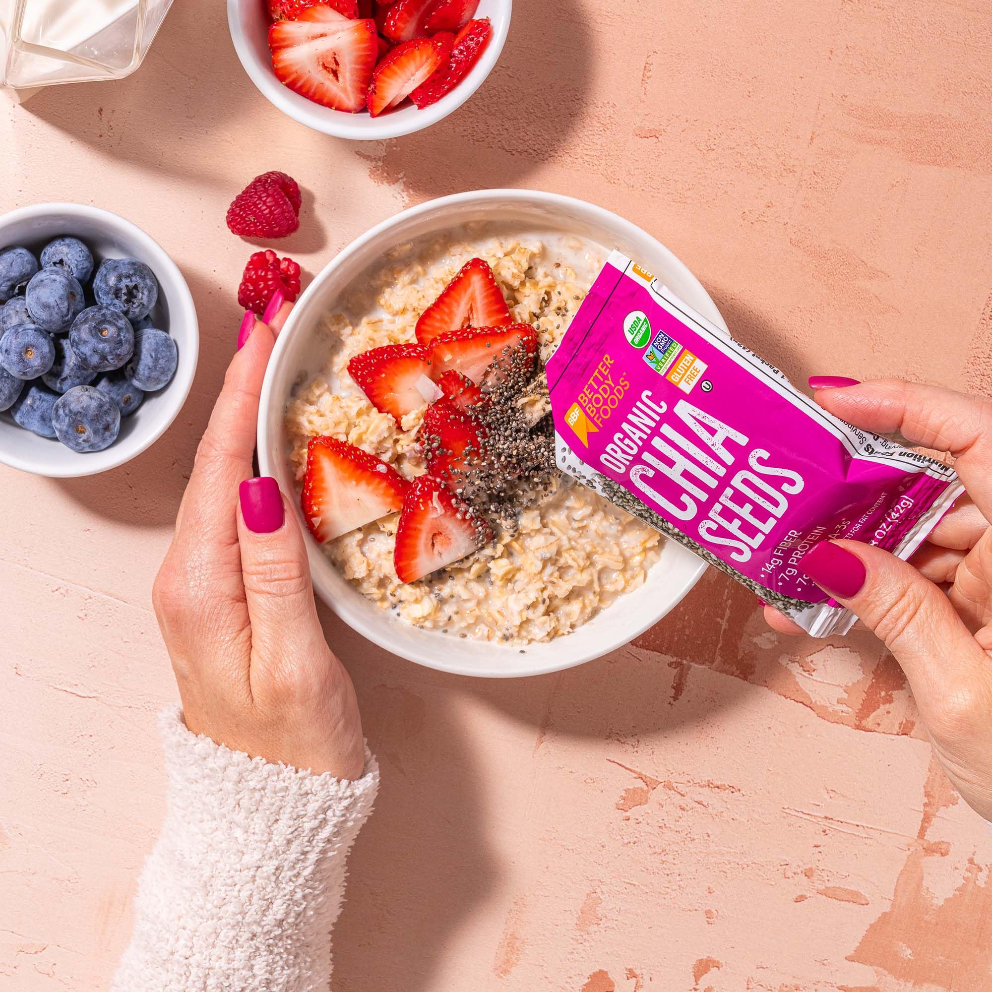 Snapklik.com : Betterbody Foods Organic Chia Seeds, 1.48 Oz Packets