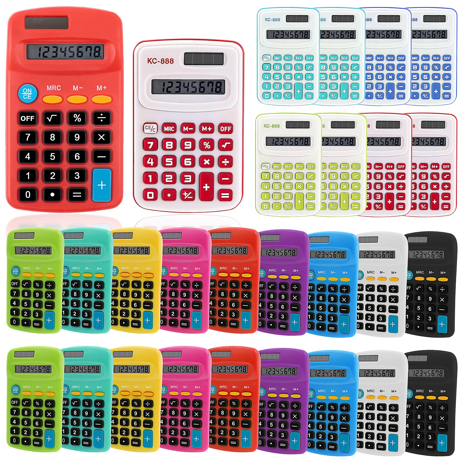 26 Pack Pocket Calculator Small Battery Powered Calculator Bulk Mini ...