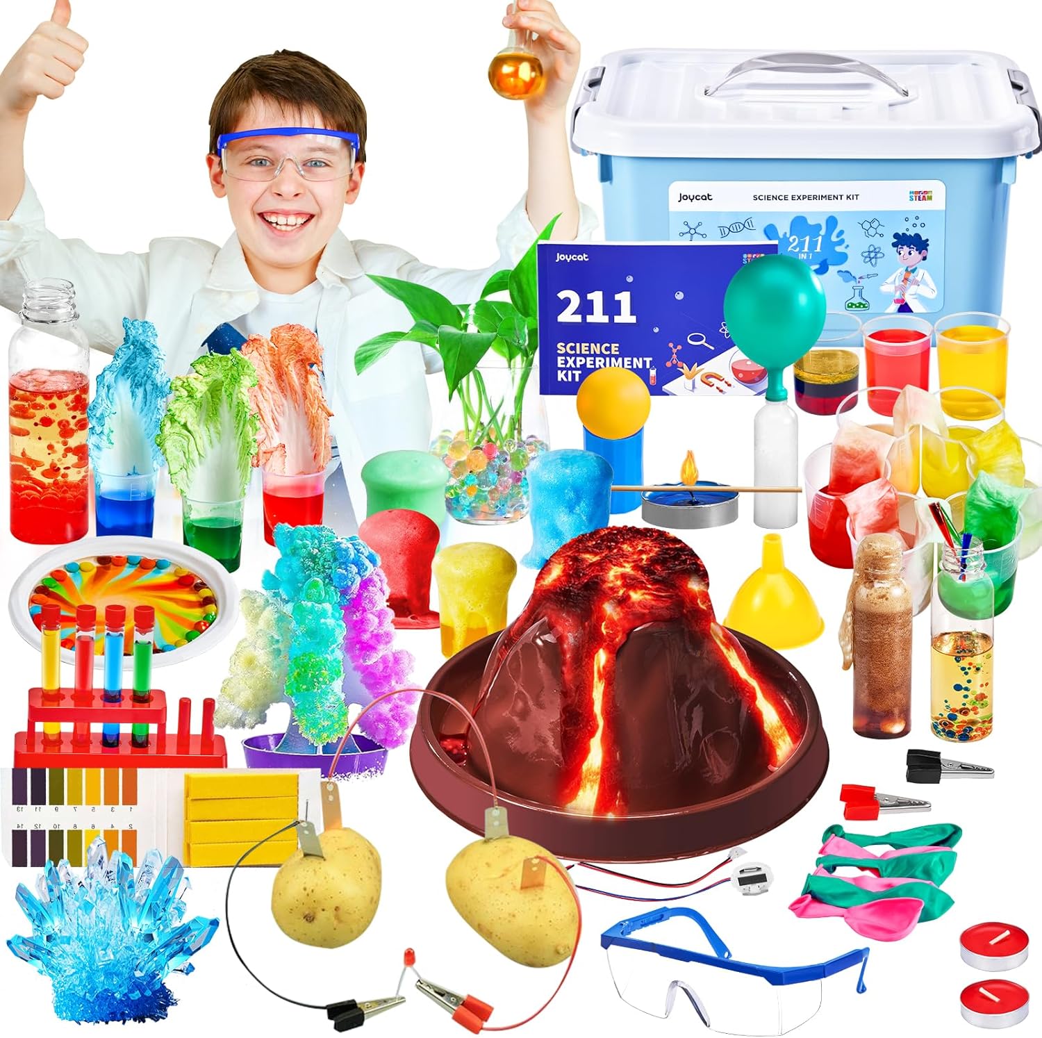 Amazon.com: JoyCat 211 Experiments Science Kits for Kids Age 6-8-12-14 ...