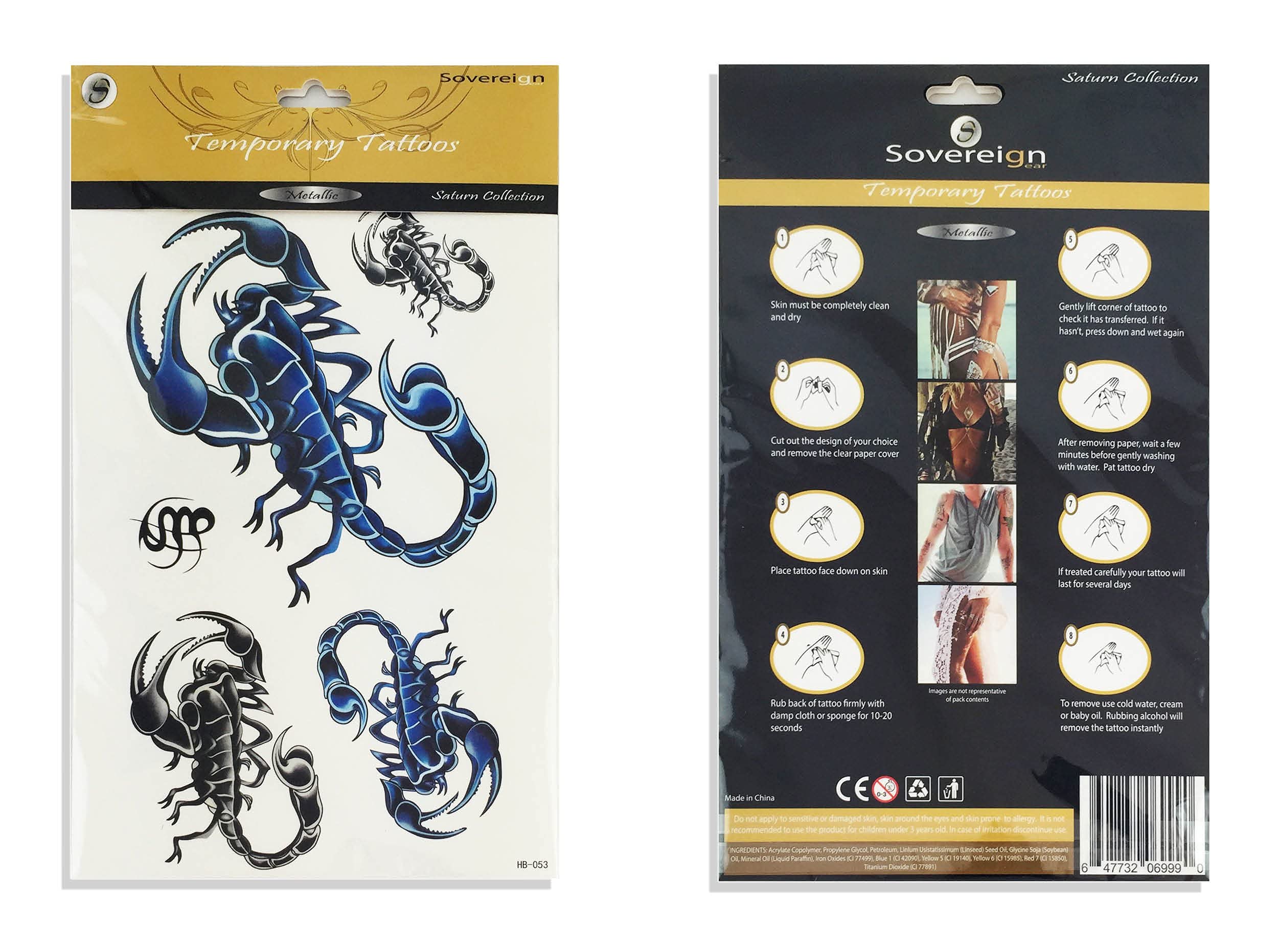 Buy 8 Sheets Temporary Transfer Tattoos Transfers For Guys Men Boys ...