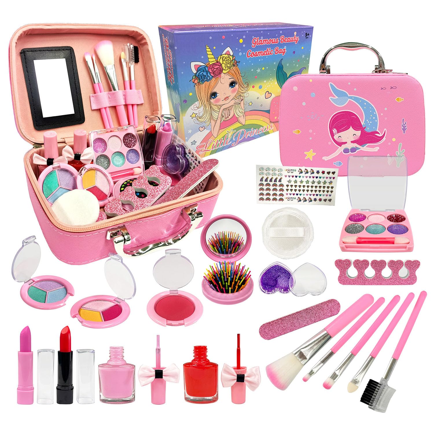 Amazon.com: Kids Makeup Set for Little Girls Non Toxic Pretend Makeup ...