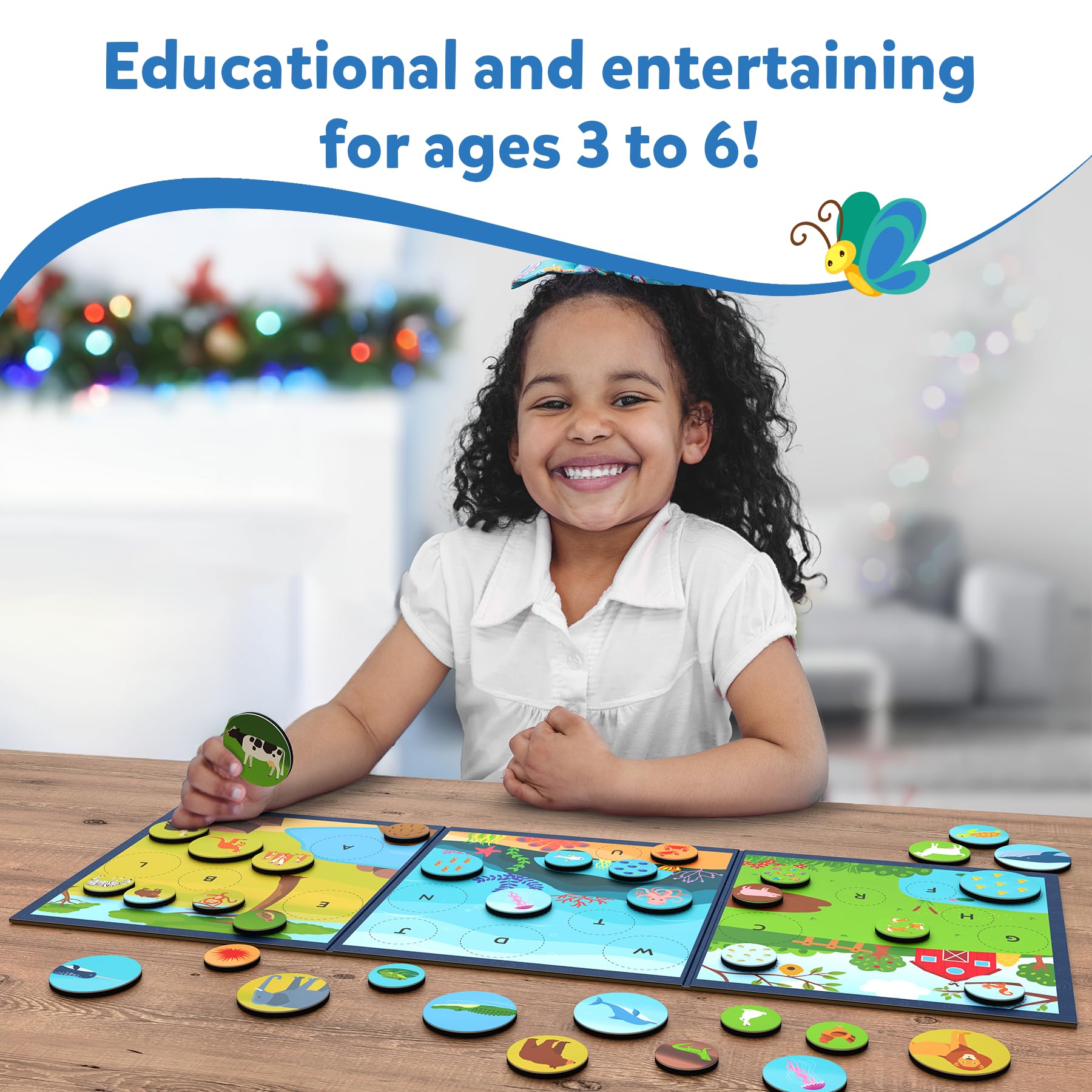 Snapklik.com : Magnetic Matching Activity - Letters, Numbers & Animals ...
