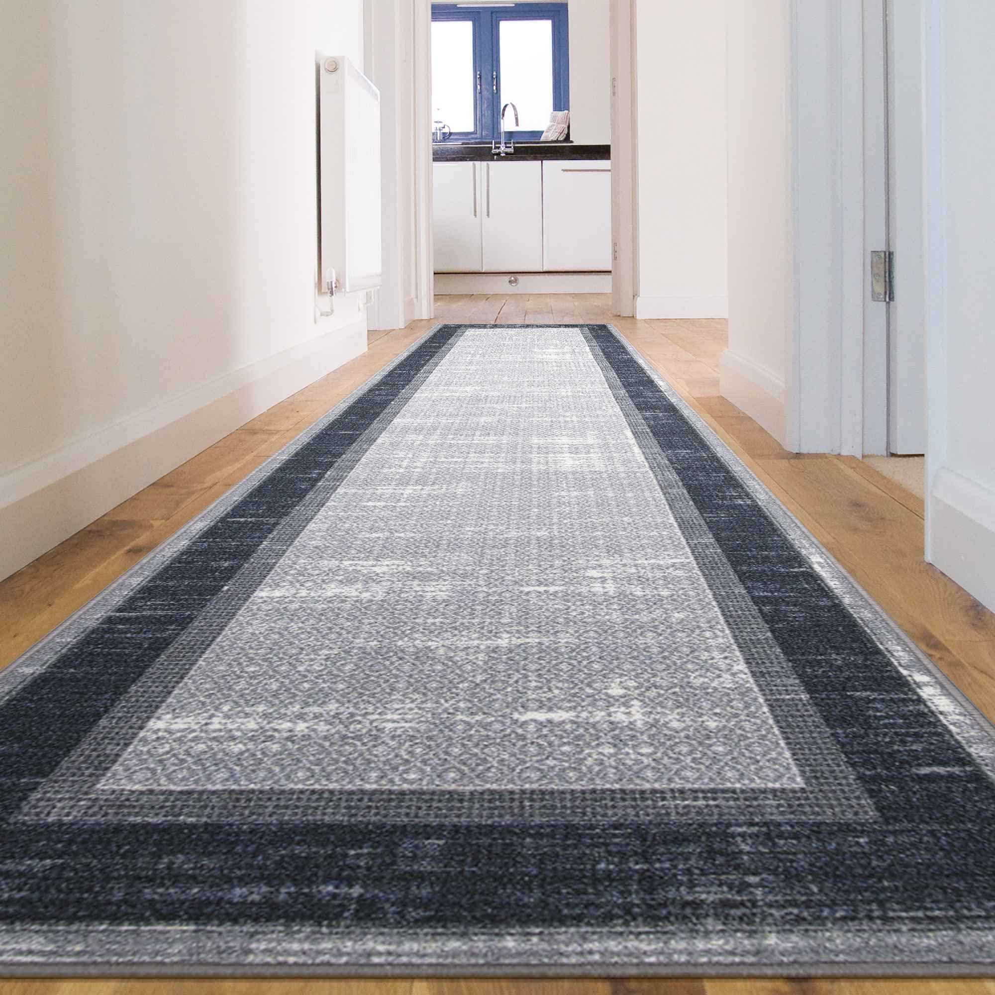 Ottomanson Ottohome Collection Contemporary Bordered Design Non-Slip ...