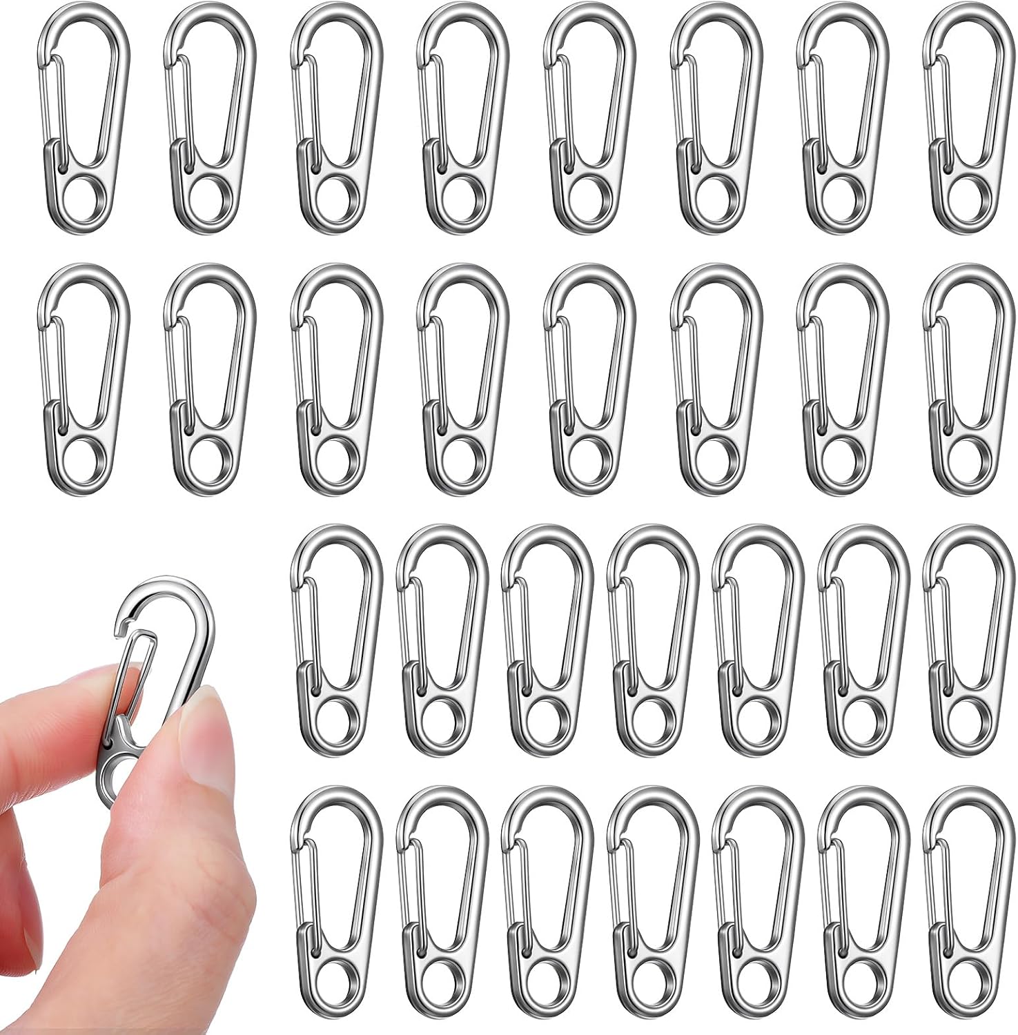 Amazon.com: 30 PCS Small Carabiner Clip, Metal Spring Snap Hook ...