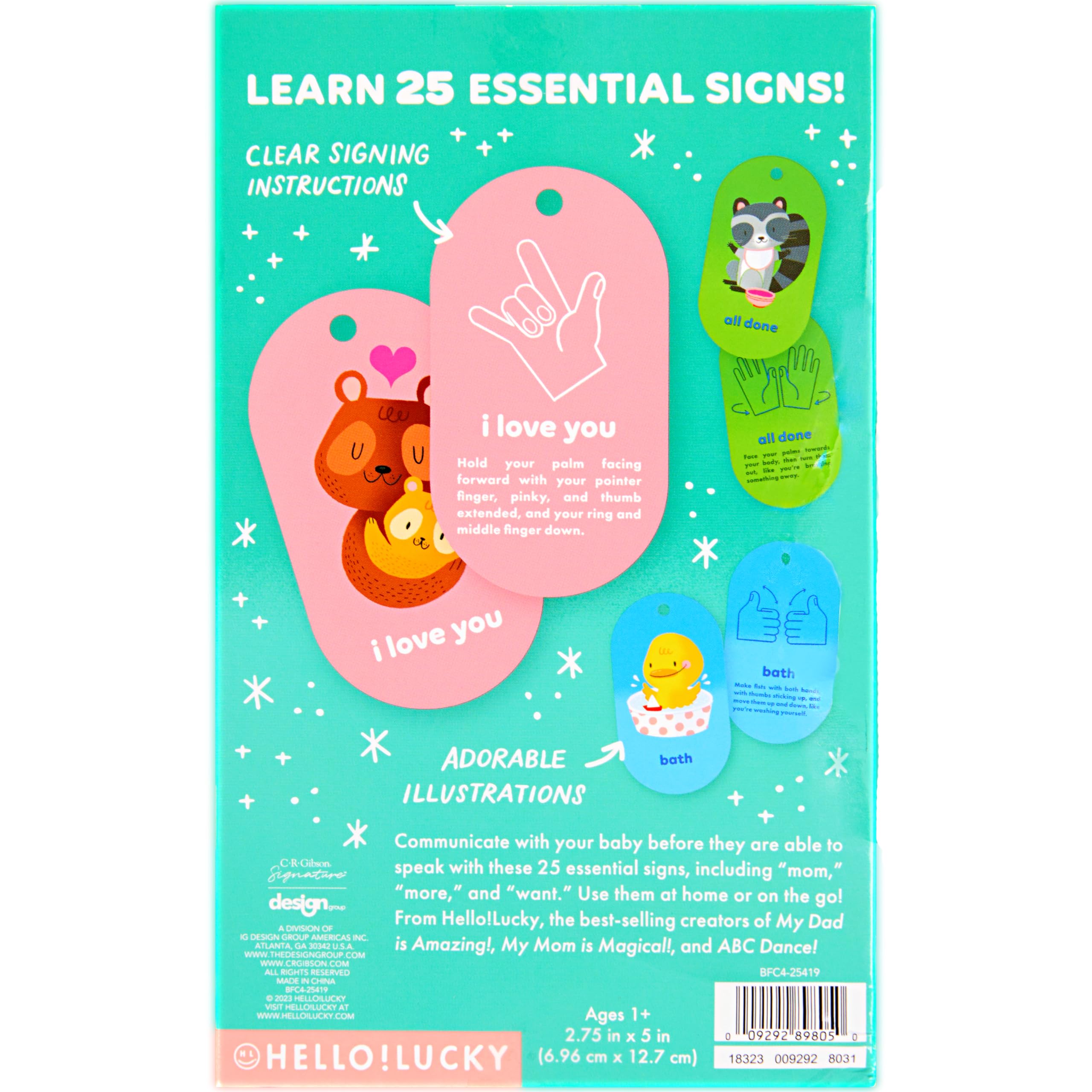 Snapklik.com : CR Gibson HelloLucky Babys First Words Sign Language ...