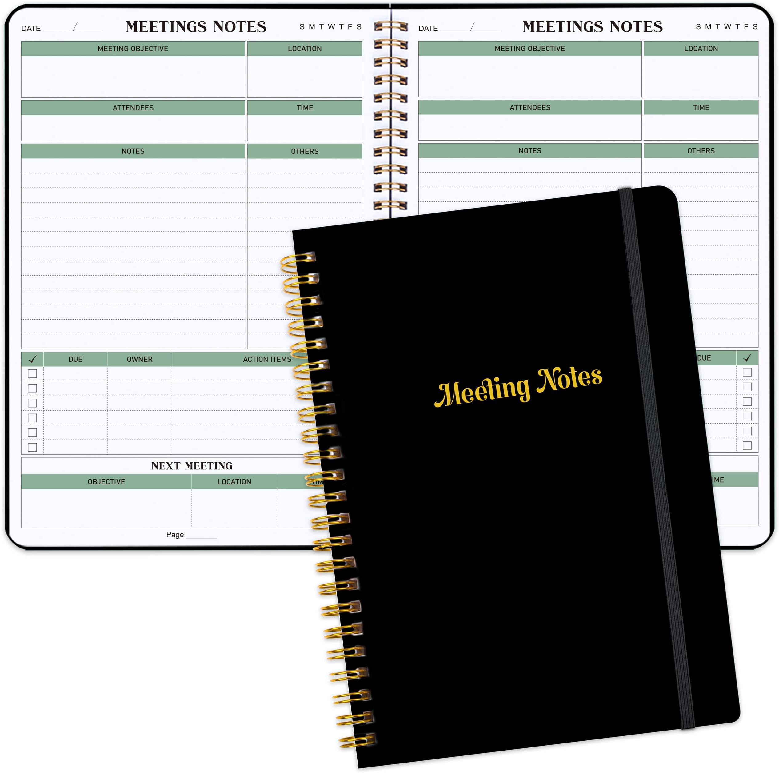 Amazon.com : LIMBJEY Meeting Notebook for Work with Action Items ...