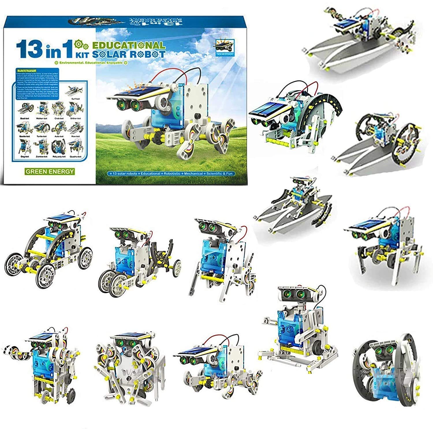 Watch STEM 13-in-1 Education Solar Robot Toys renewable energy on ...