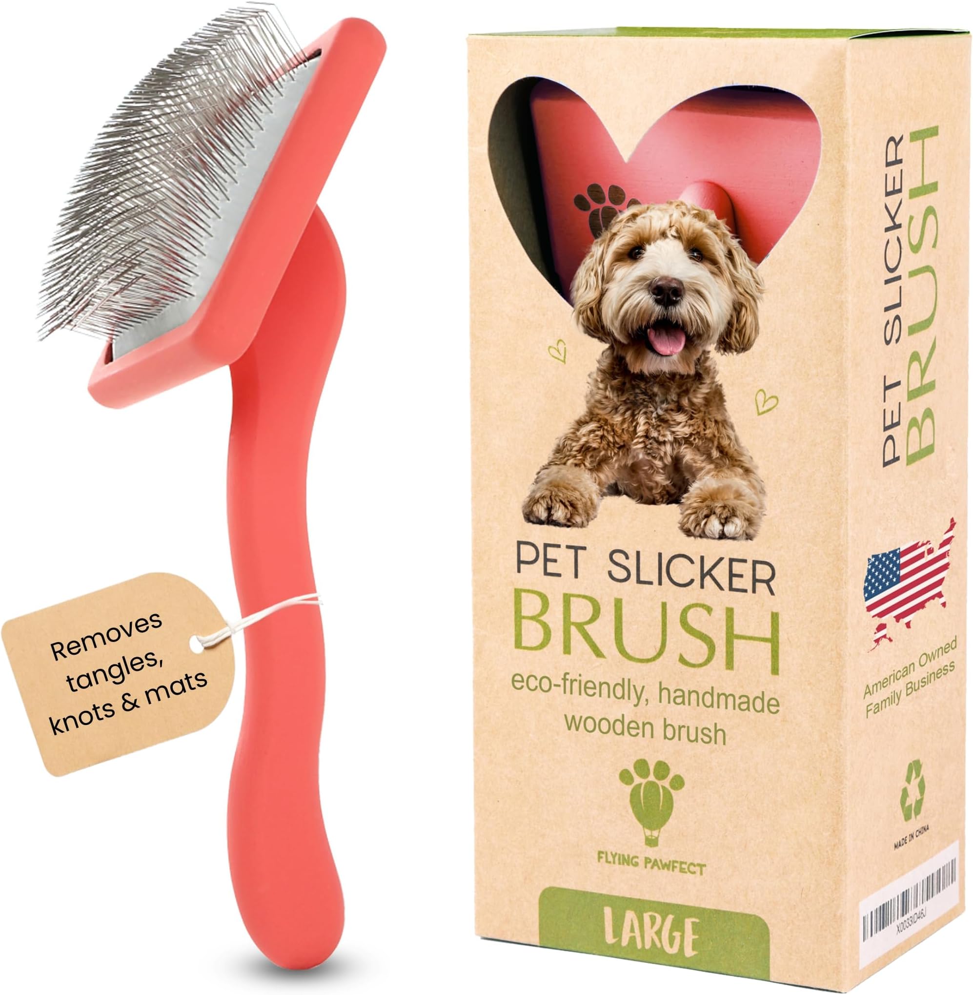Amazon.com: Millers Forge Universal Curved Slicker Brush Large for Dog ...