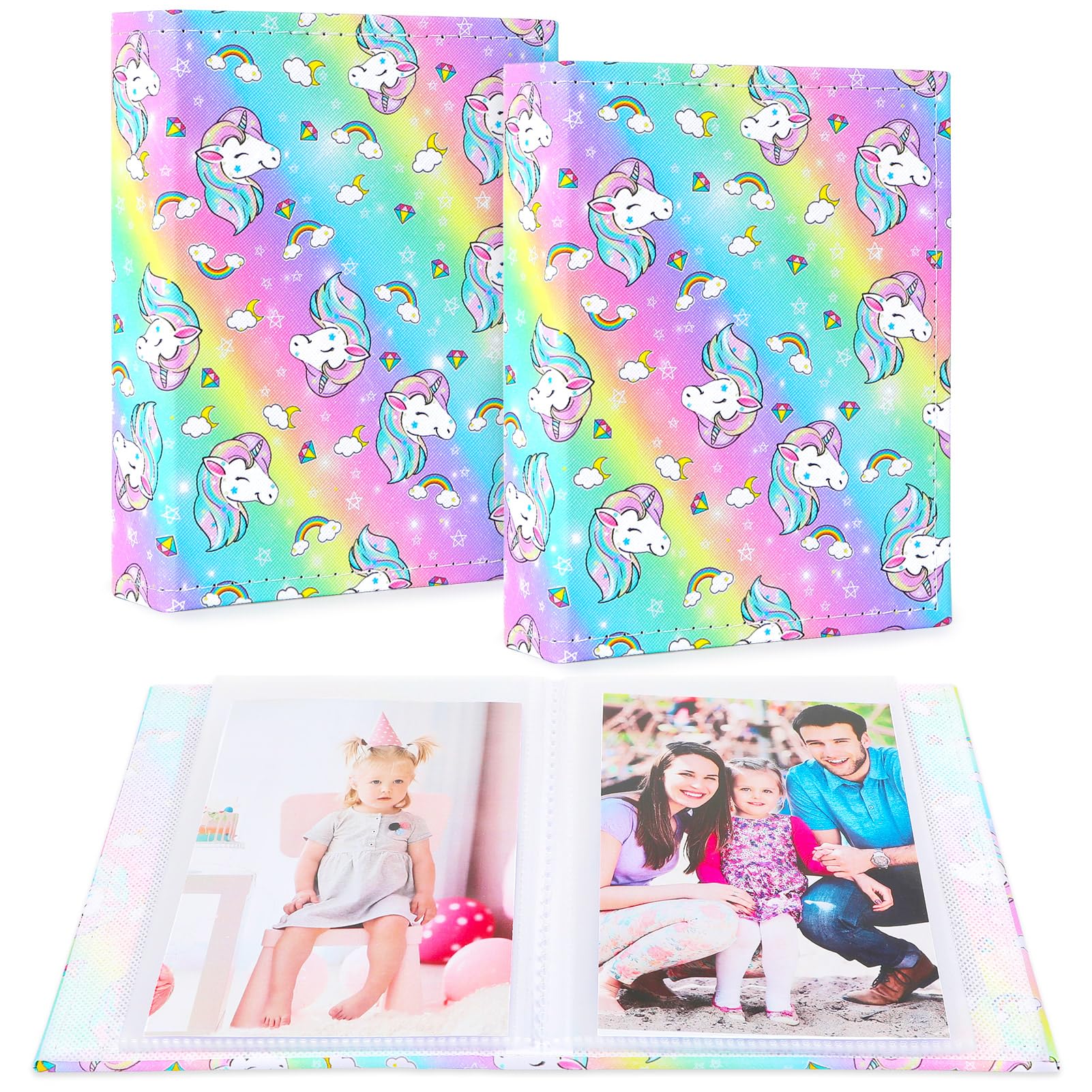 Snapklik.com : 2 Pcs Photo Albums 4x6, Small Mini Photo Albums Holds 52 ...