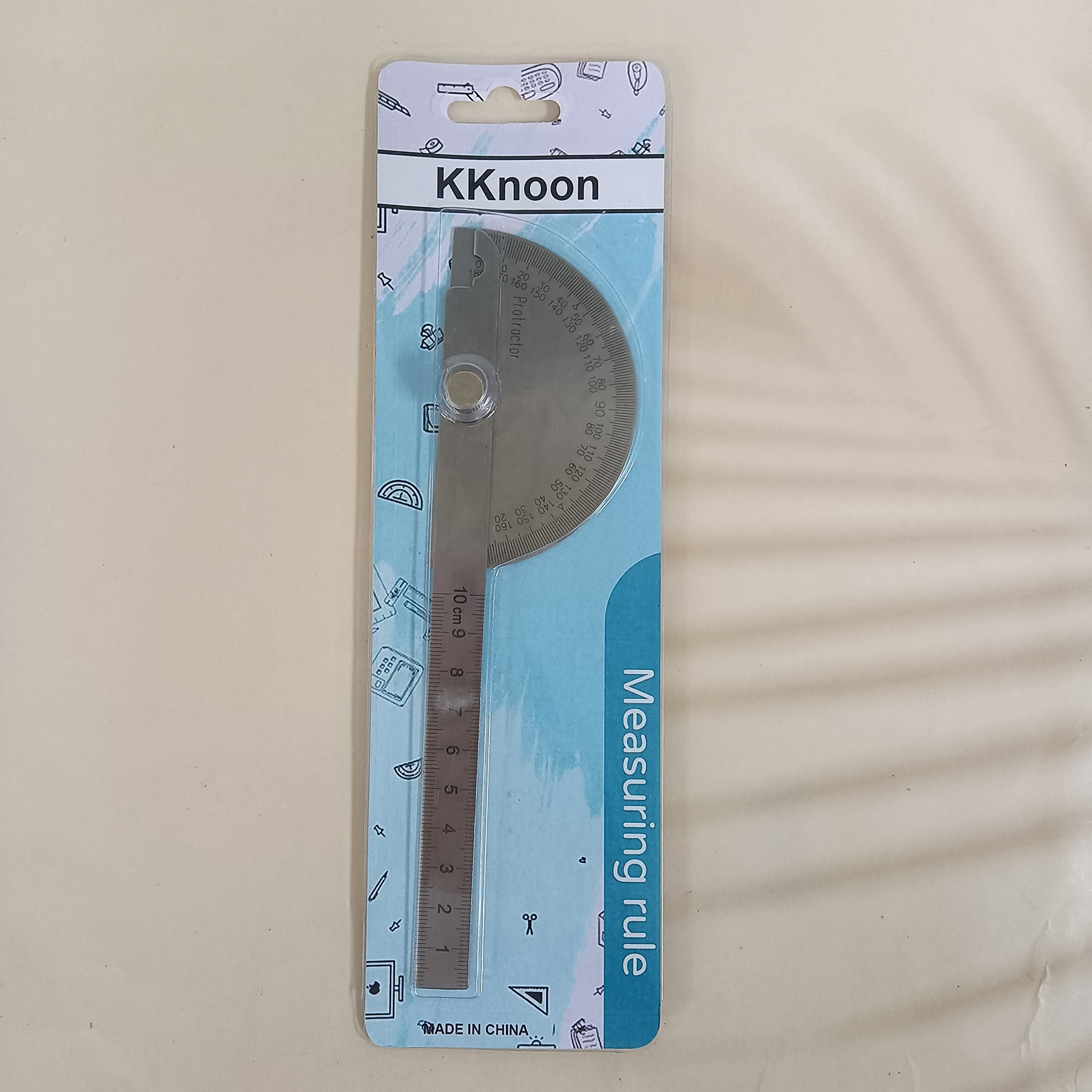 Buy KKnoon Measuring Rules Stainless Steel 0-180 Degree Protractor ...