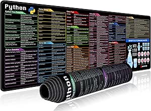 Amazon.com: excovip Python Commands Shortcuts Mouse Pad -90x30x0.2 cm ...