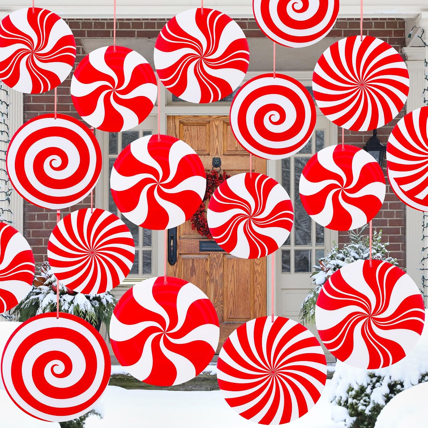Amazon.com: Liliful 24 Pcs Large Christmas Candy Decorations Ornaments ...