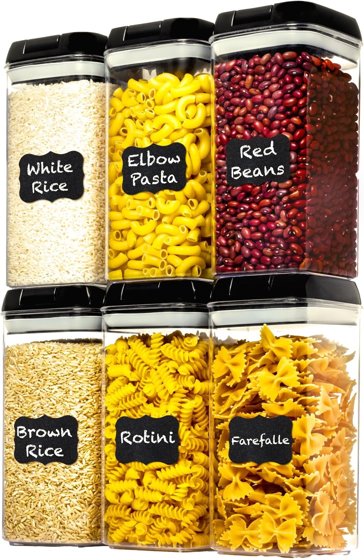 Amazon.com: Spice Containers with Labels 9 Pcs Large Plastic Tea ...