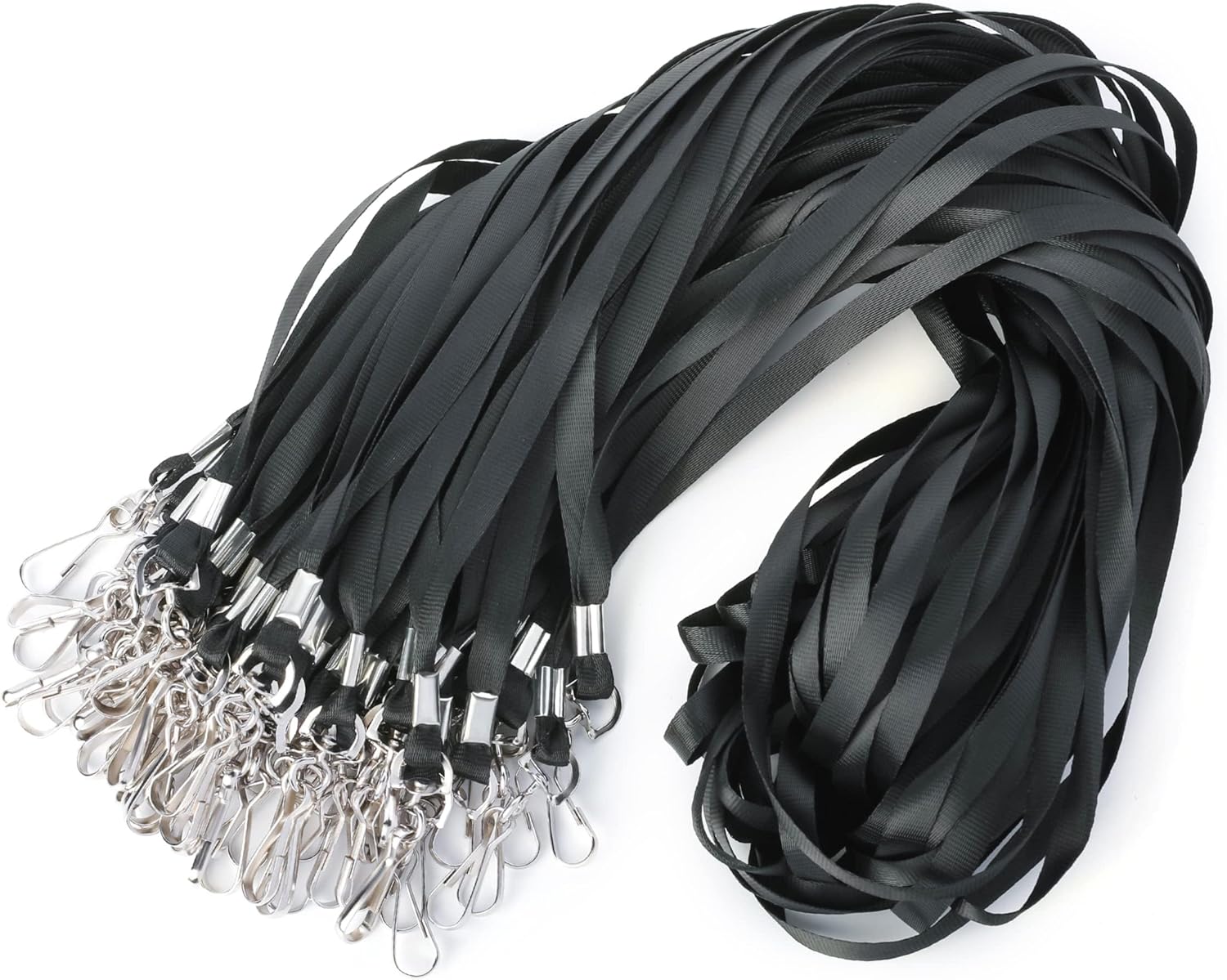 TERRIFI 50 Pack Black Lanyards - Comfortable and Durable Lanyards for ...