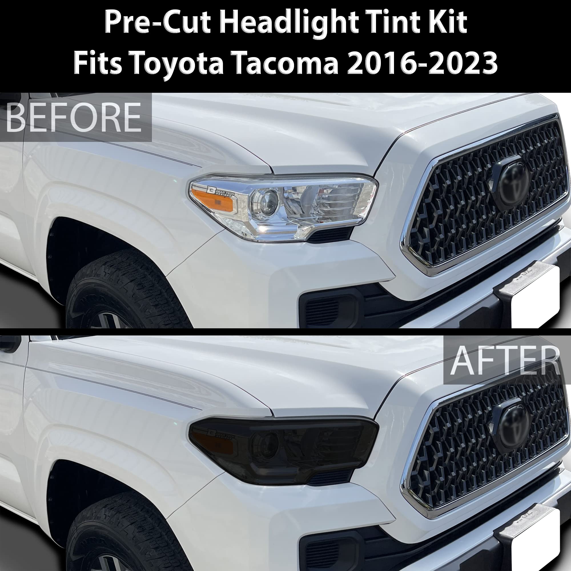 2005 2011 Toyota Tacoma Headlight Precut Tint Overlays 42 Off