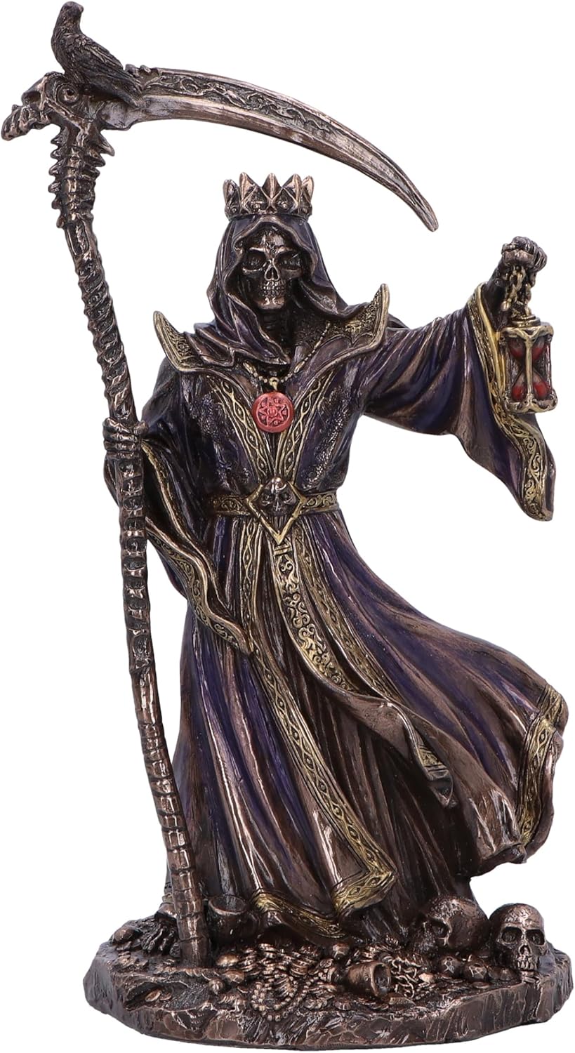 Nemesis Now Deathly Crown Crowned Reaper Skeleton Holding Scythe and ...