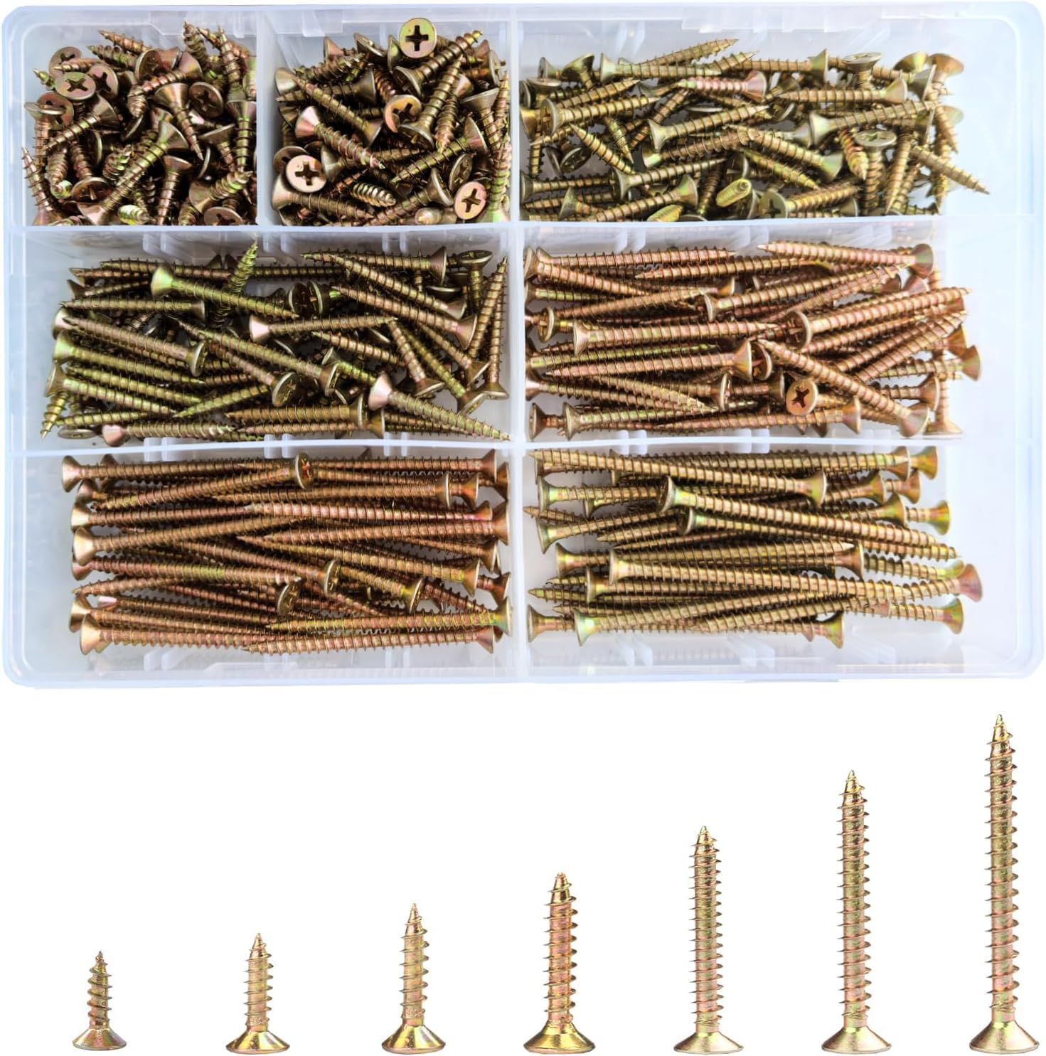 YMAISS 500pcs M4 High Hardness Drywall Screws Assortment Kit, Self ...