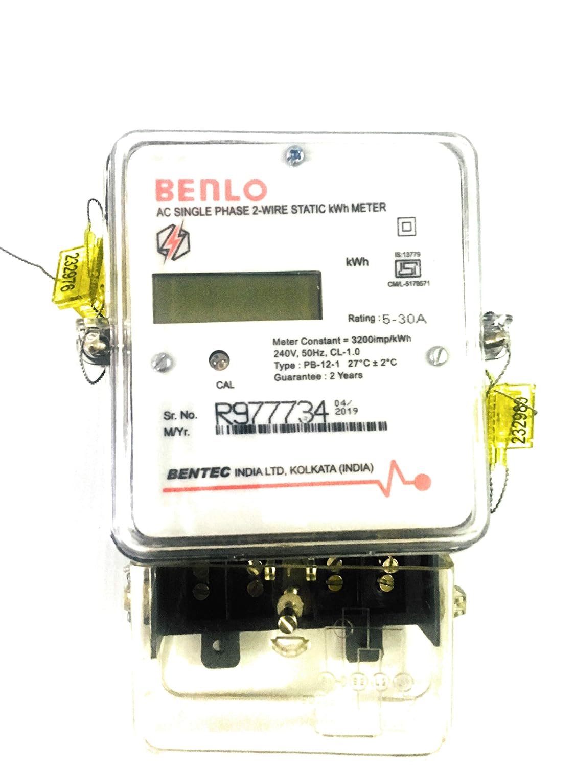 BENTEC Benlo Electronic Energy Sub Meter AC Single Phase 2-Wire Static ...