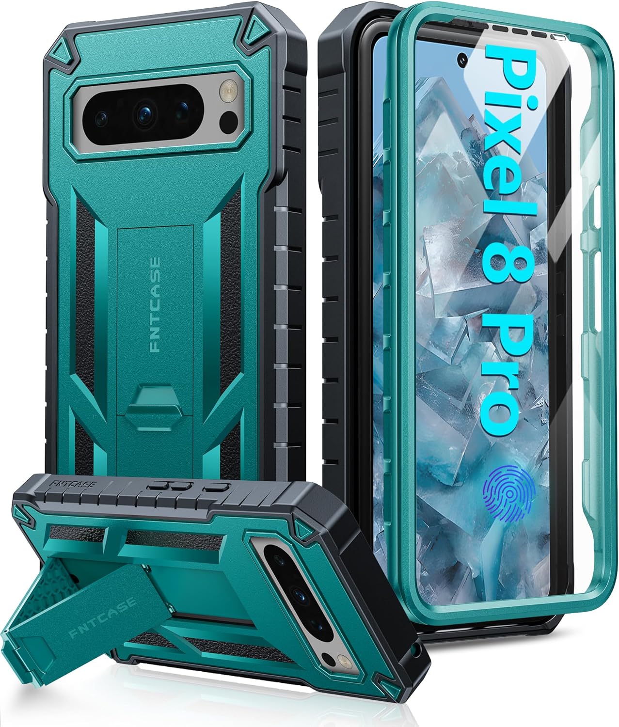 Amazon.com: FNTCASE for Google Pixel 8-Pro Case: Shockproof Military ...