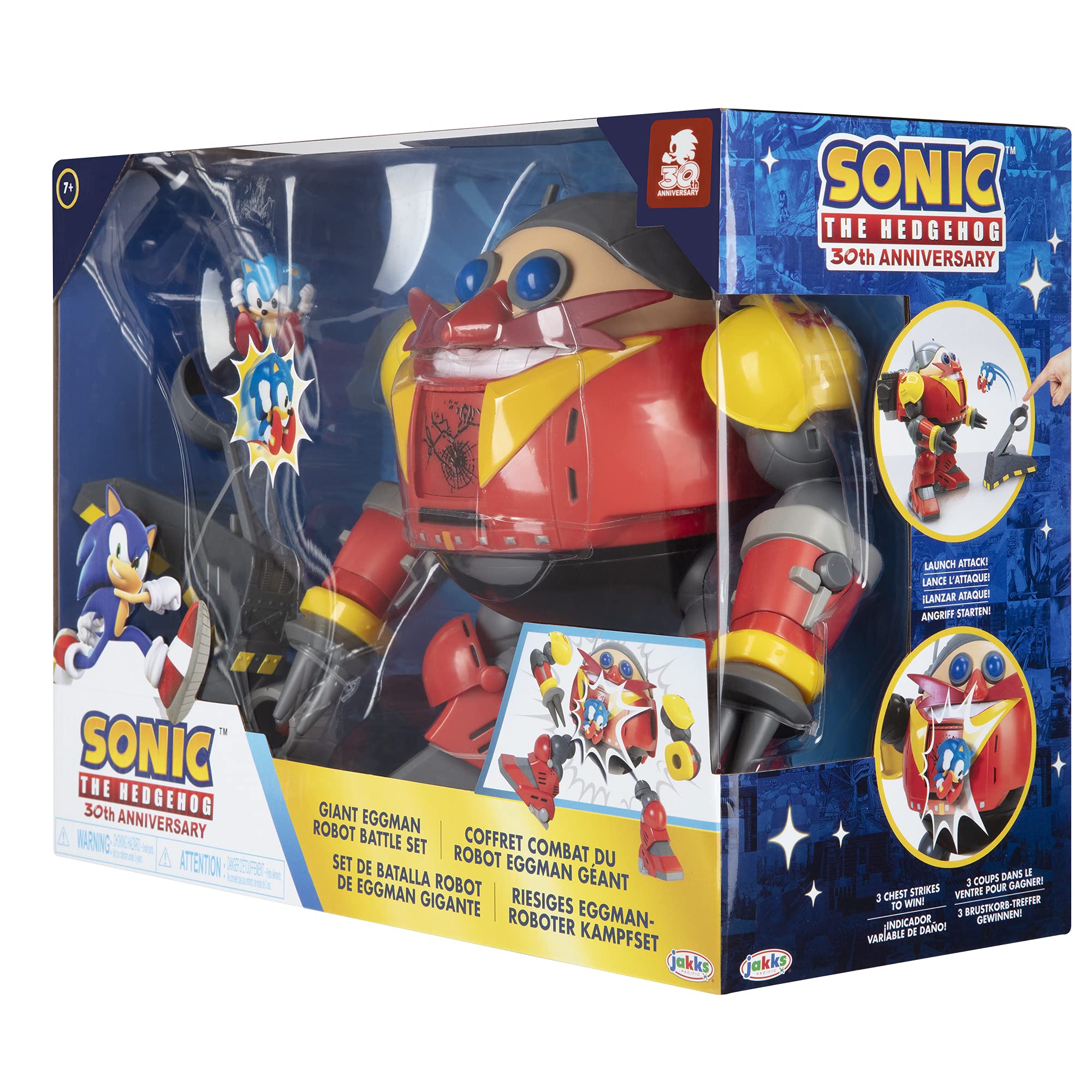 Sonic The Hedgehog Giant Eggman Robot Battle Set with Catapult: Buy ...