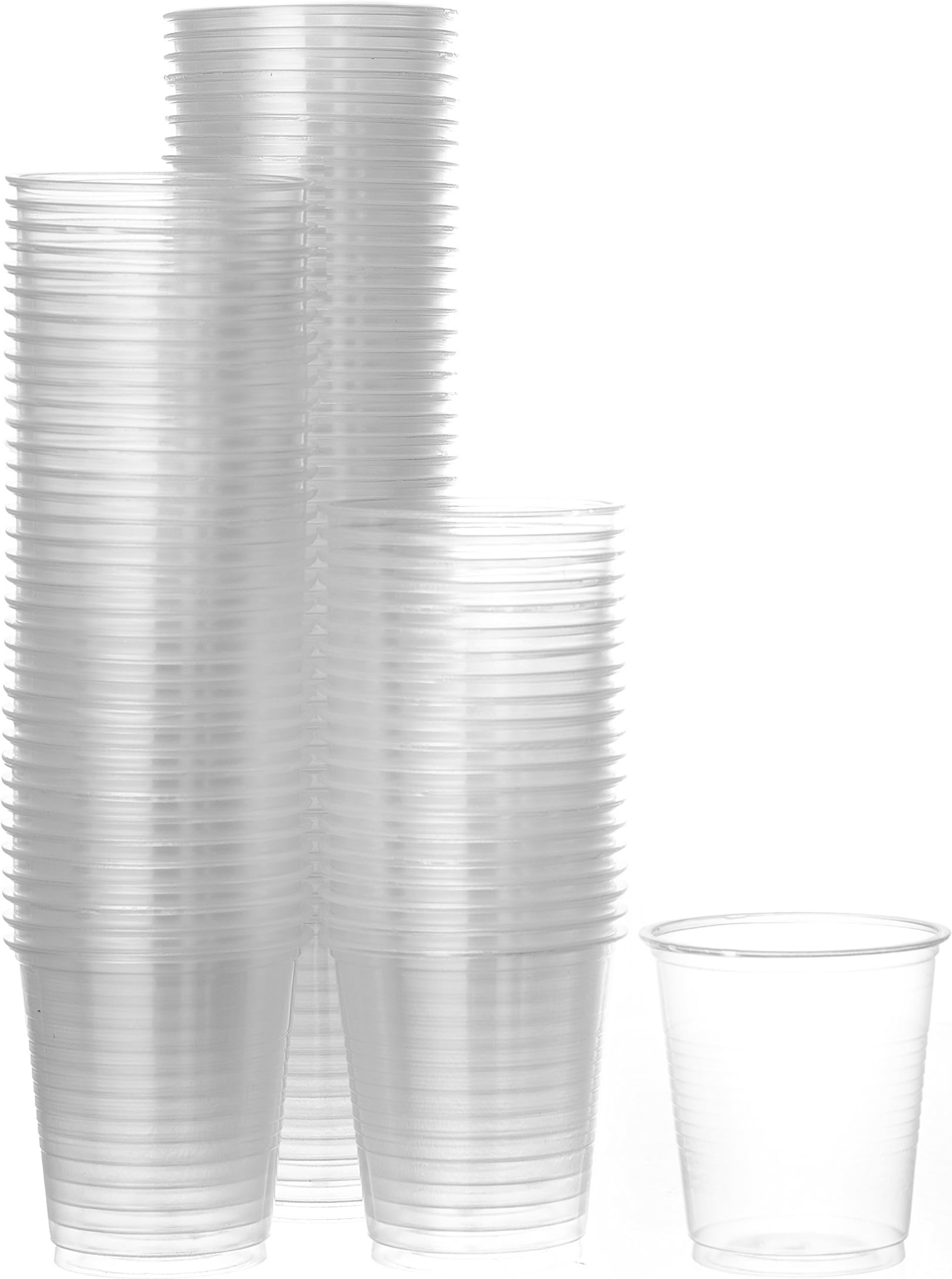 Amazon.com: eDayDeal HomeGoods 3.5 oz Disposable Plastic Cups | Clear ...