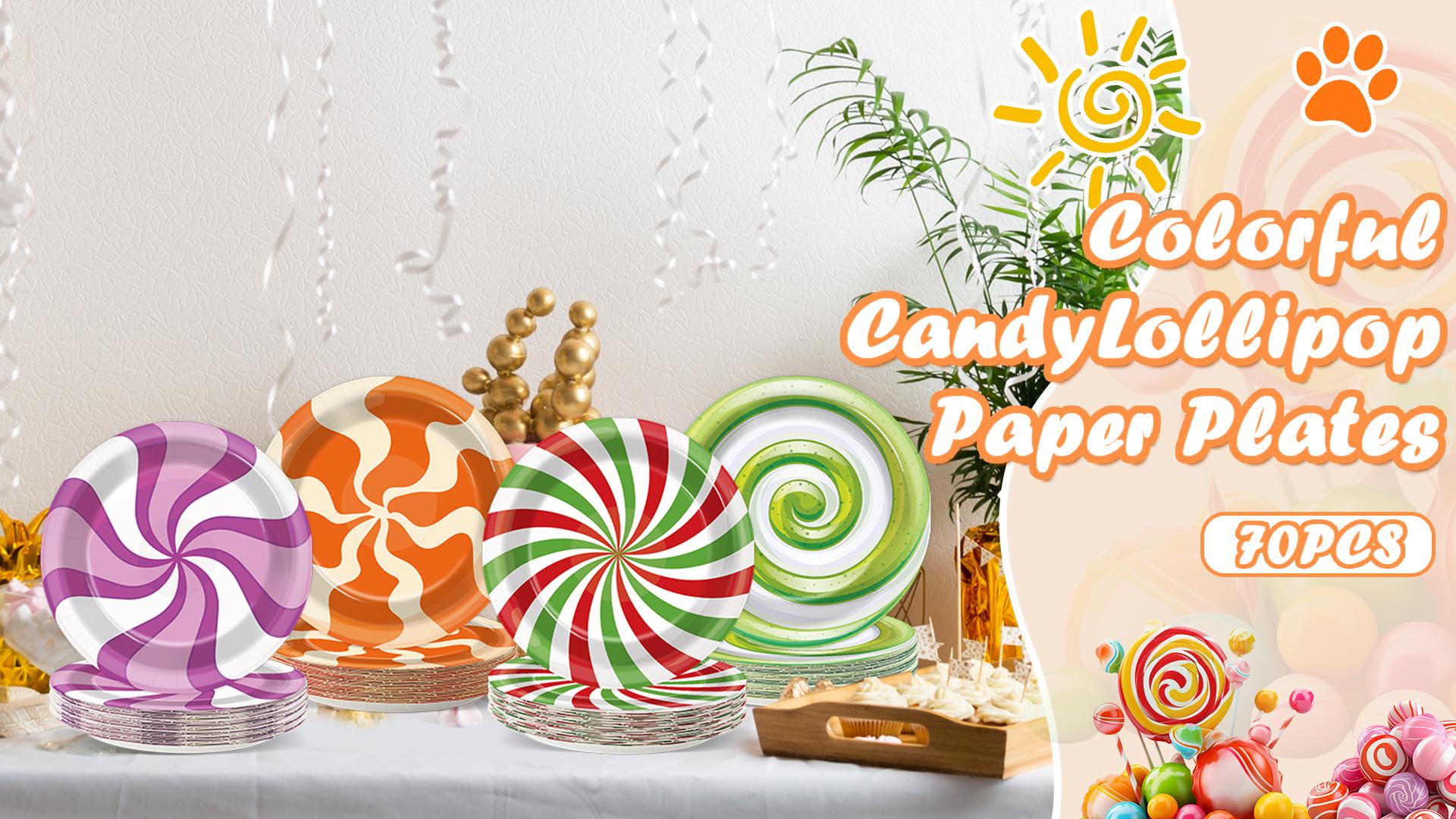 Candy Themed Paper Goods DIY Backyard Carnival Theme Party Be Brave