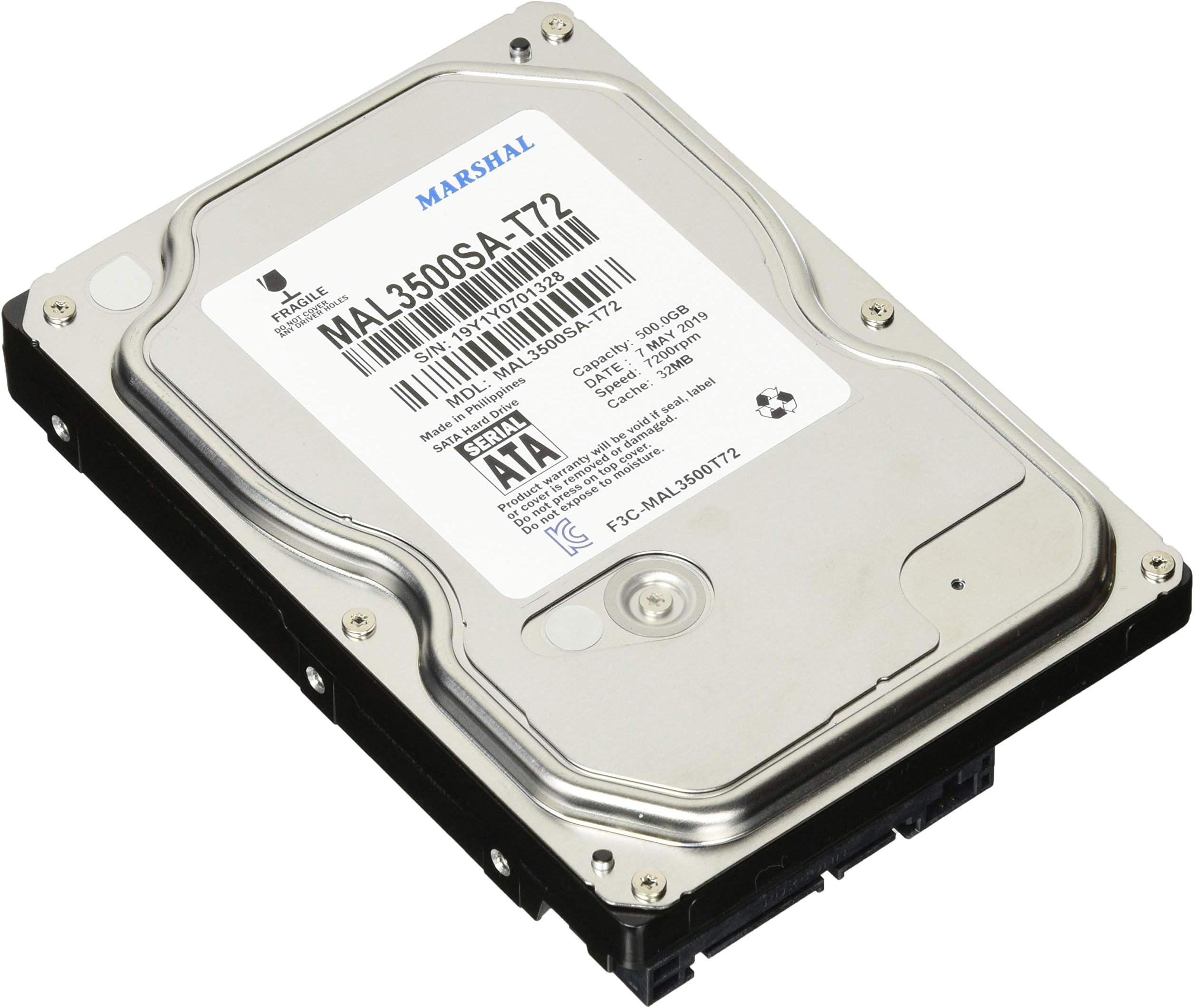 Amazon | MARSHAL 内蔵ハードディスク MAL3500SA-T72 (500GB,7200rpm,S-ATA) 3.5HDD | MARSHAL | 内蔵ハードディスク 通販