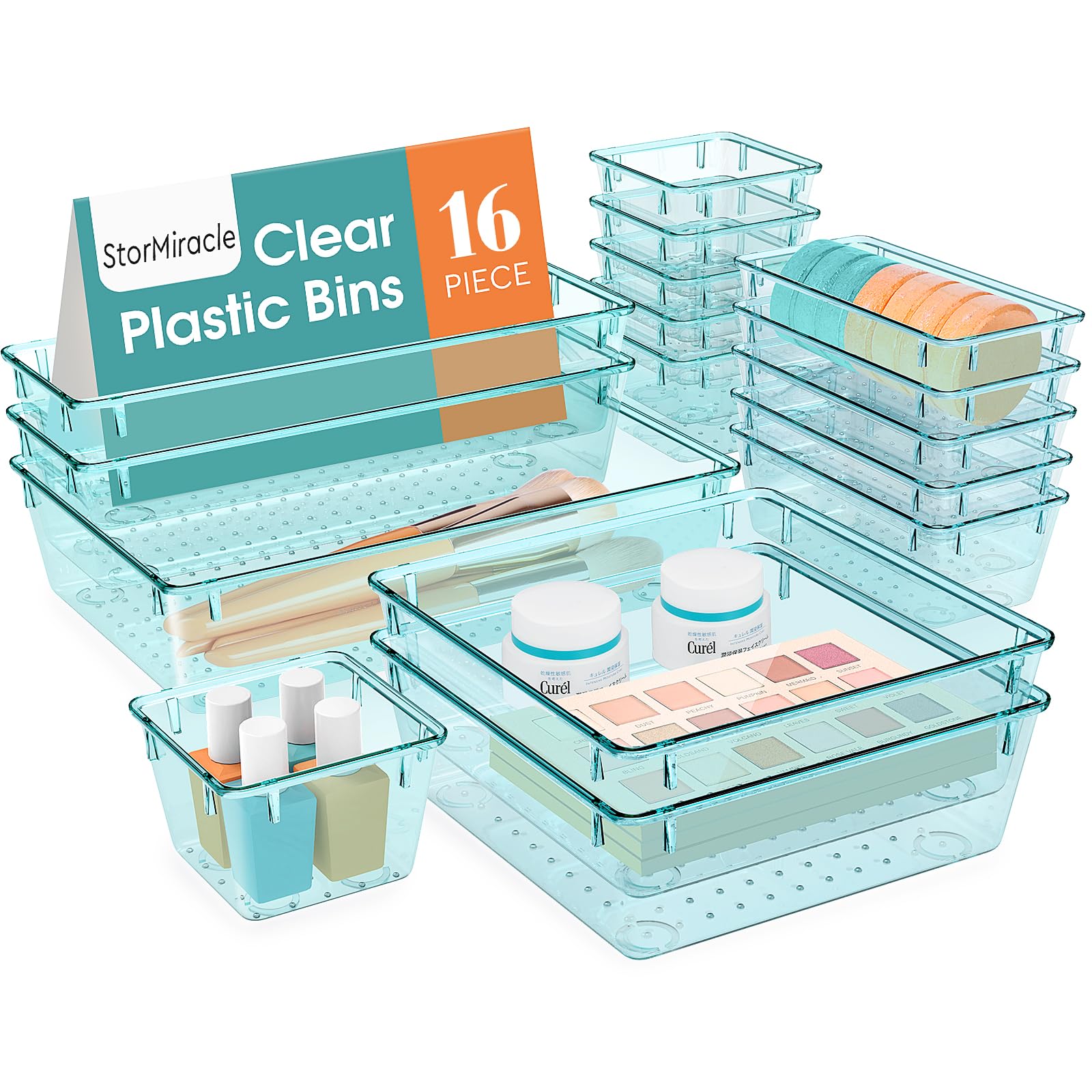 Amazon.com: StorMiracle 16 PCS Drawer Organizer Set, 5 Varied Size ...