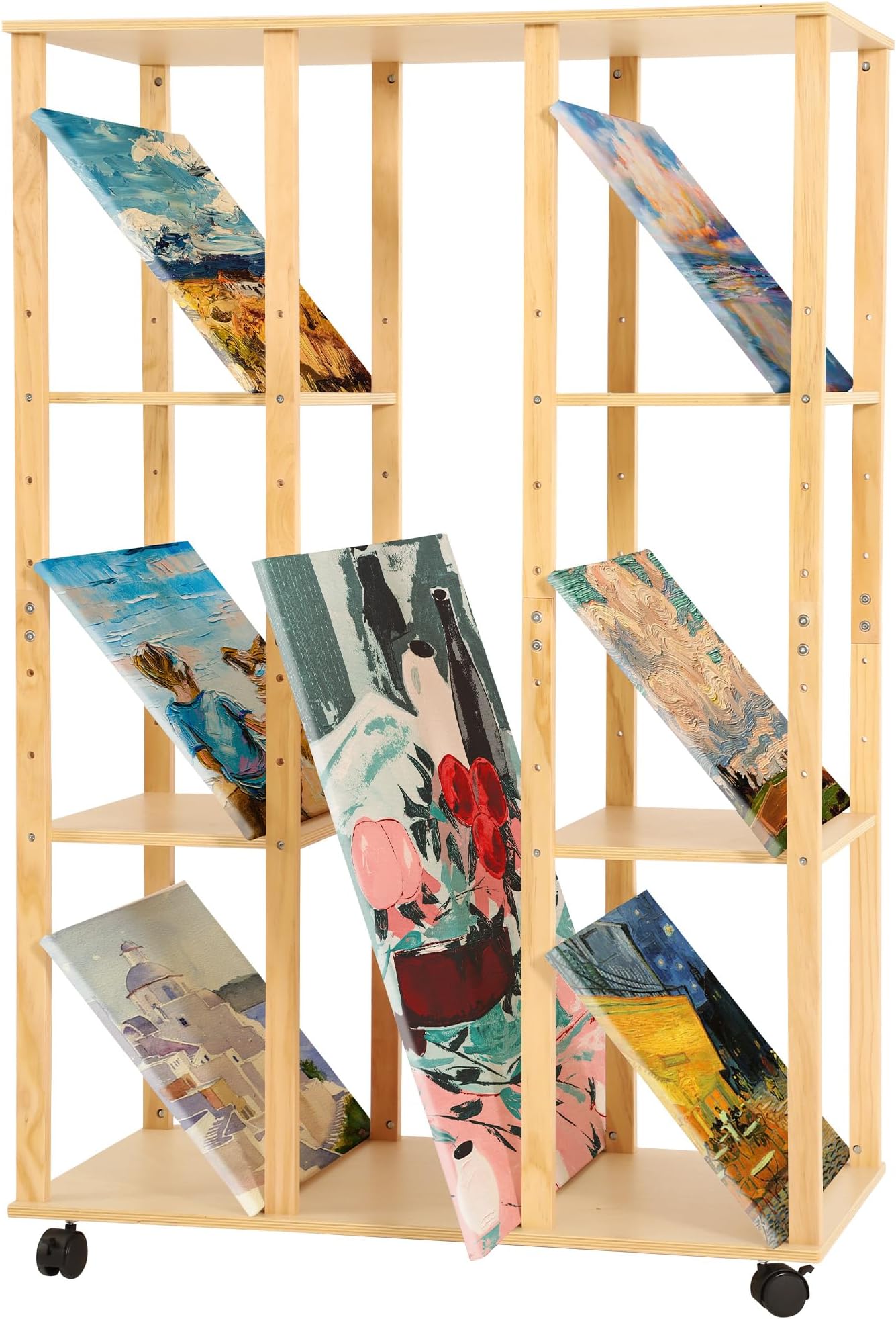 Amazon.com: ikkle Large Art Storage Rack, Drying Painting Canvas Rack ...