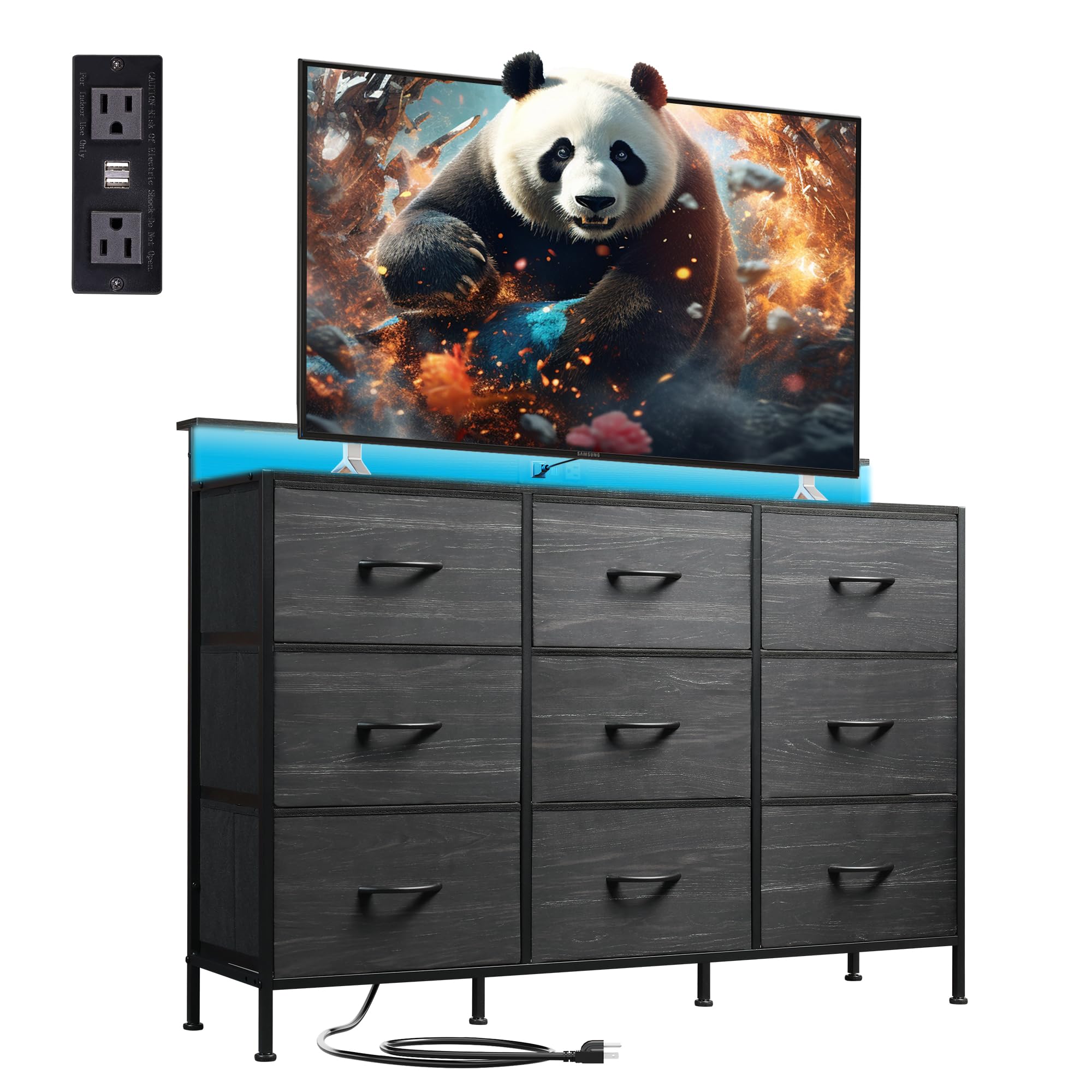 Amazon.com: WLIVE Dresser TV Stand for 55 inch, Led Dresser for Bedroom ...
