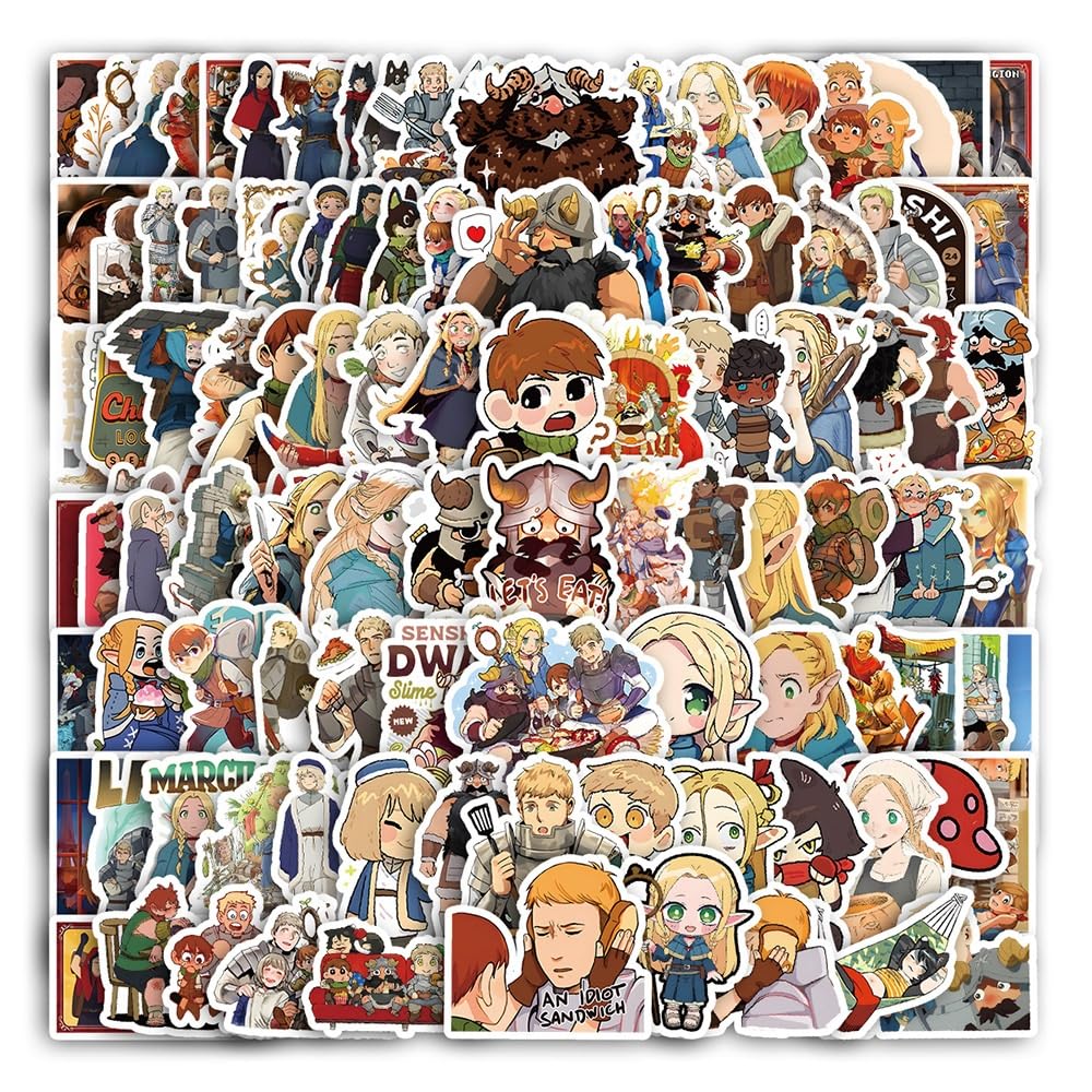 Amazon.com: MYJYXiXi 100pcs Anime Delicious in Dungeon Stickers Pack ...