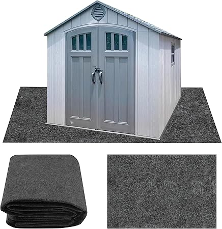 Amazon.com : Ogrmar 10 x 10 FT Outdoor Storage Shed Mat, Waterproof ...
