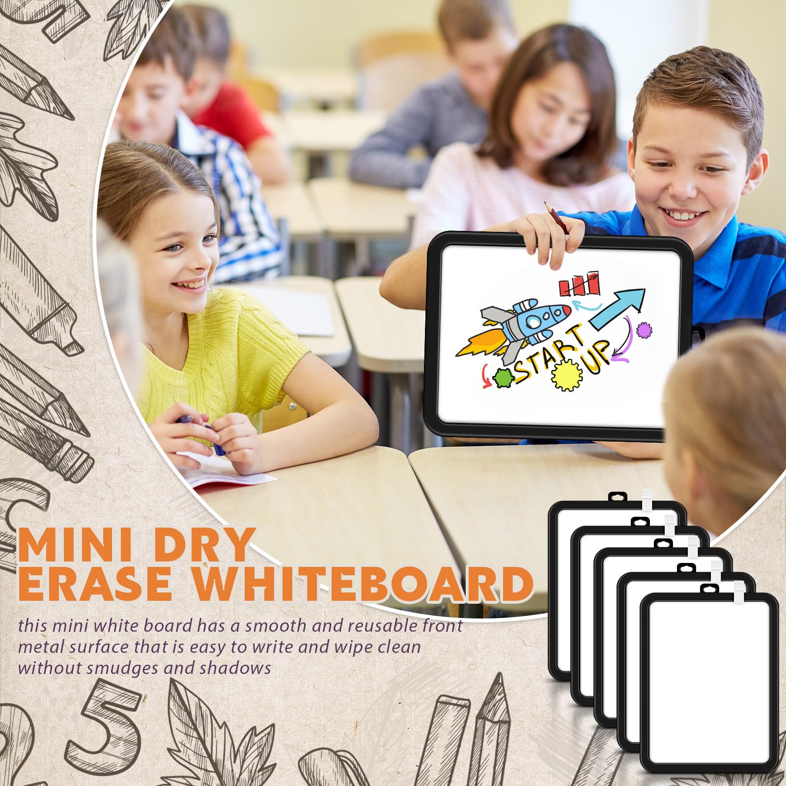 Outus 10 Pcs Mini White Boards 8.5 x 11 Inch Mini Magnetic Whiteboard ...