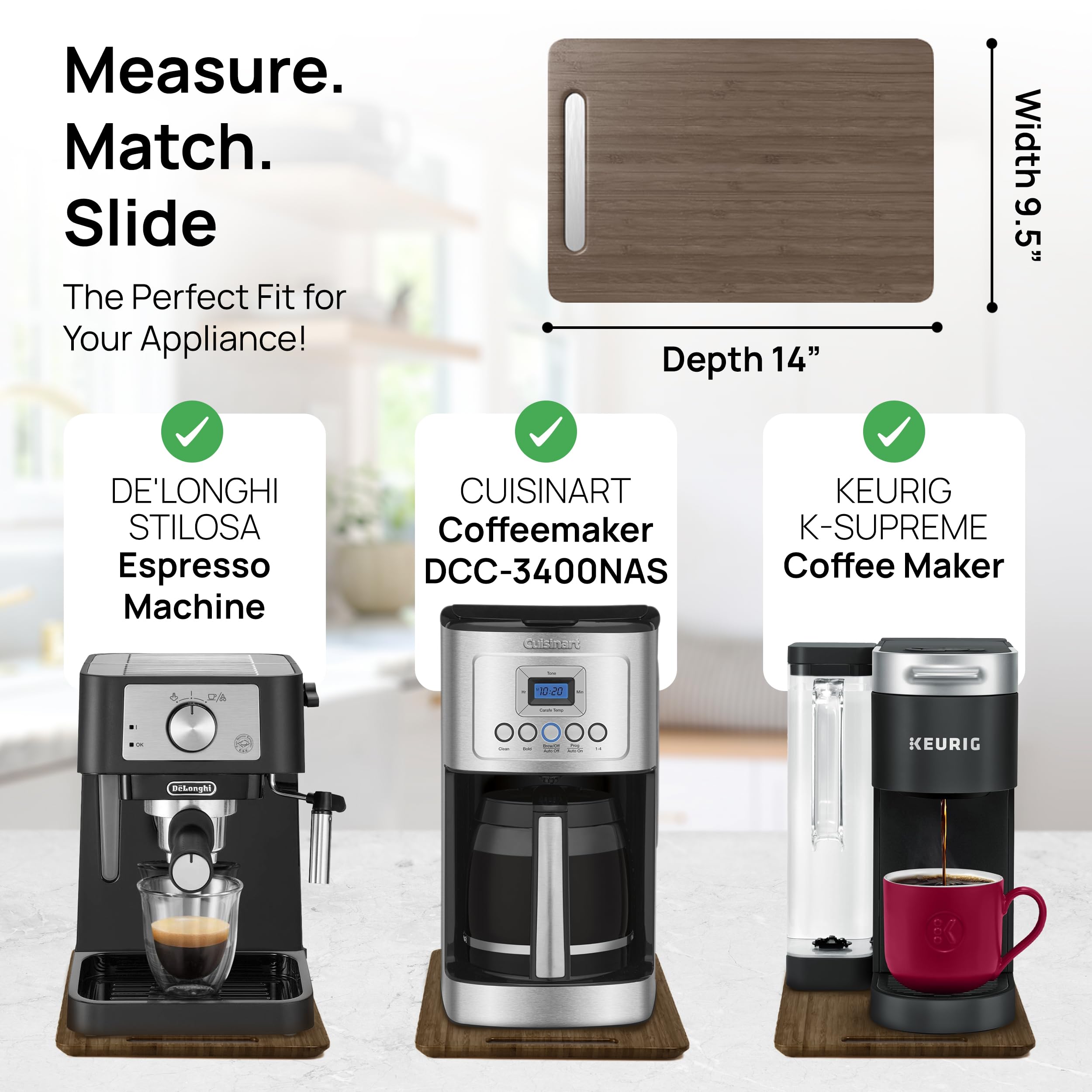 Snapklik.com : Ibyx Elegant Sliding Tray For Your Coffee Maker & Heavy ...