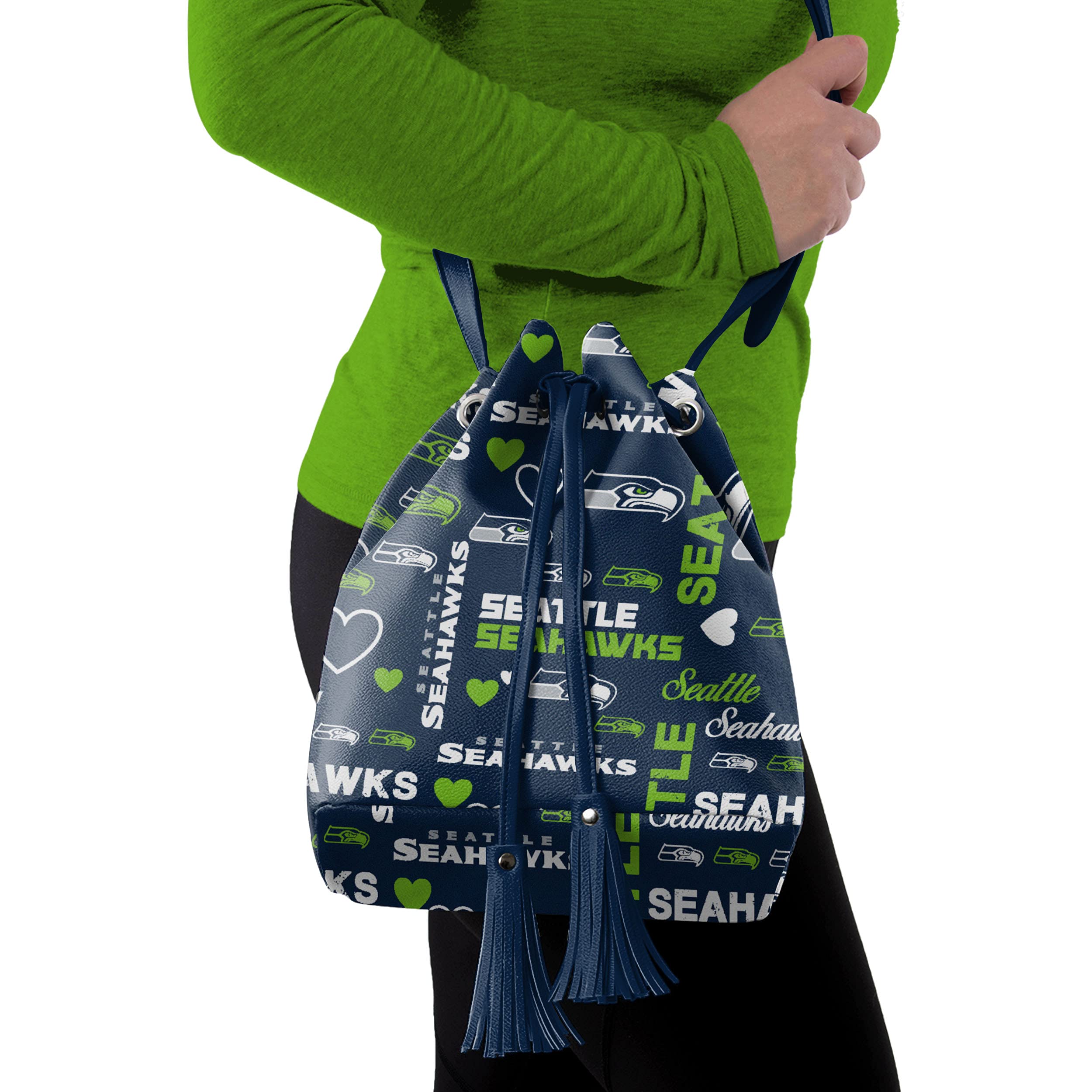 Snapklik.com : Seattle Seahawks NFL Logo Love Cinch Purse