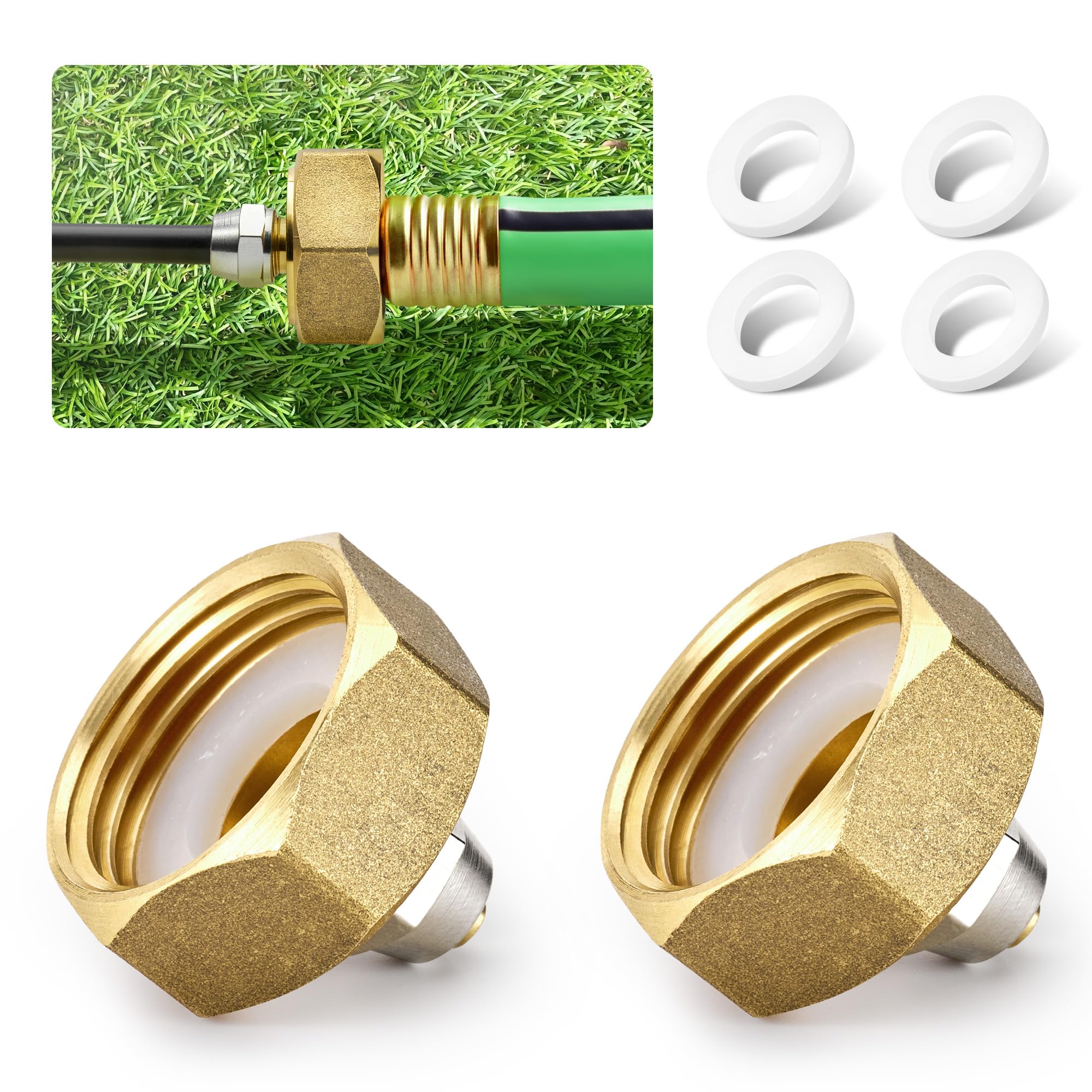 Amazon.com : HOMENOTE US Standard Faucet Adapter, 3/4'' to 1/4'' Hose ...