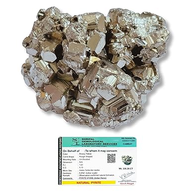 Raw Pyrite Stone Certified Cluster