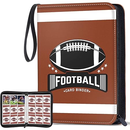 Amazon.com: FOOTBALL Card Binder, Card Collector Binder Album with 9 ...