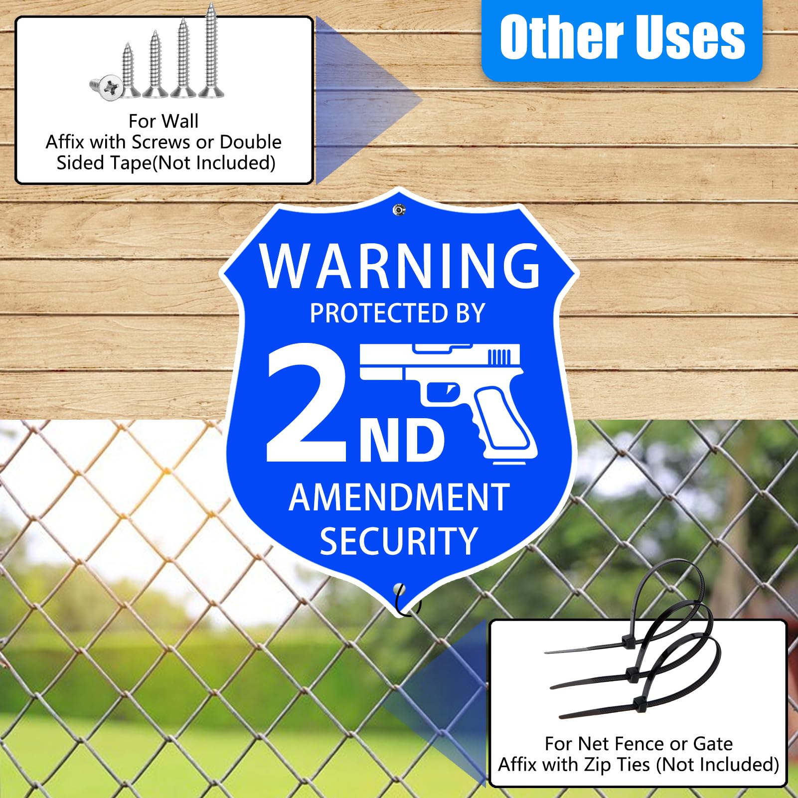 2nd Amendment Warning Signs 2nd Amendment Security Yard Sign 100%