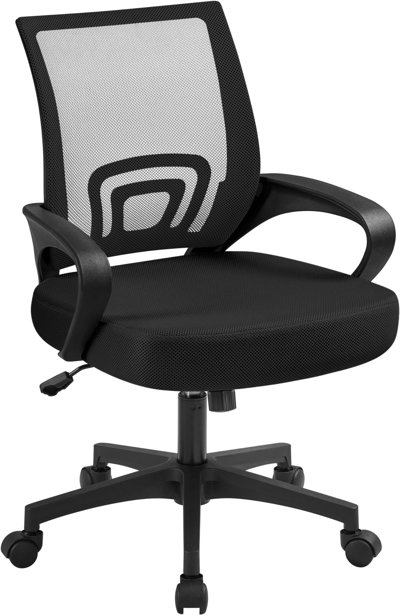 Office Essentials Mesh Chair for Home With Arms, Small Swivel Chair ...
