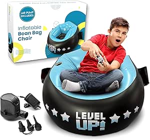 Amazon.com: Qadory Inflatable Gaming Chair for Kids- Air Pump Included ...