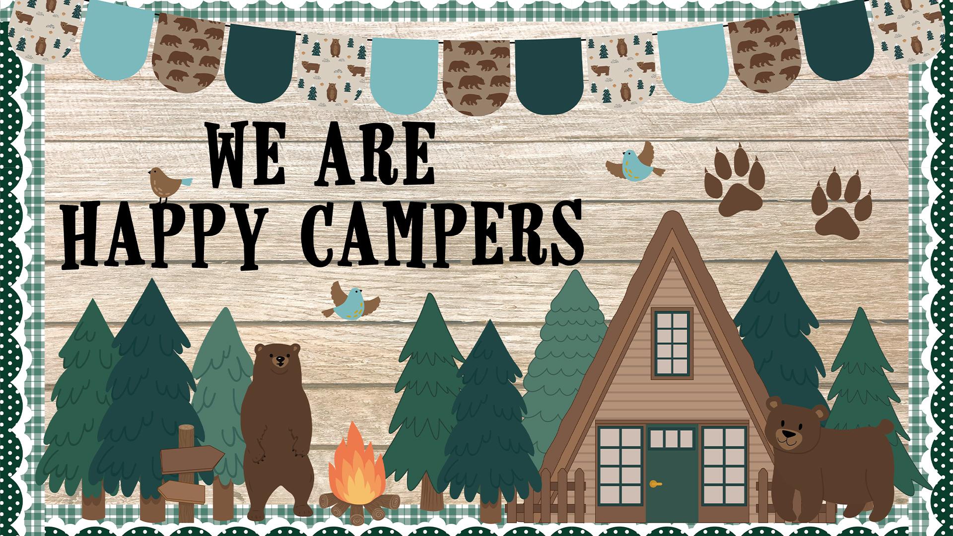 Camping Bulletin Board Classroom Decorations Set - Forest Theme ...