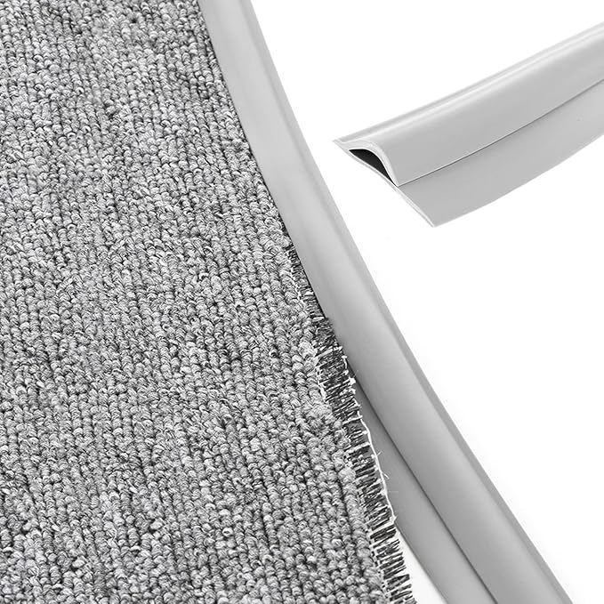 LSMKKA Carpet Edge Banding, Gray Grey Rugs Trim/Floor Transition Strip ...