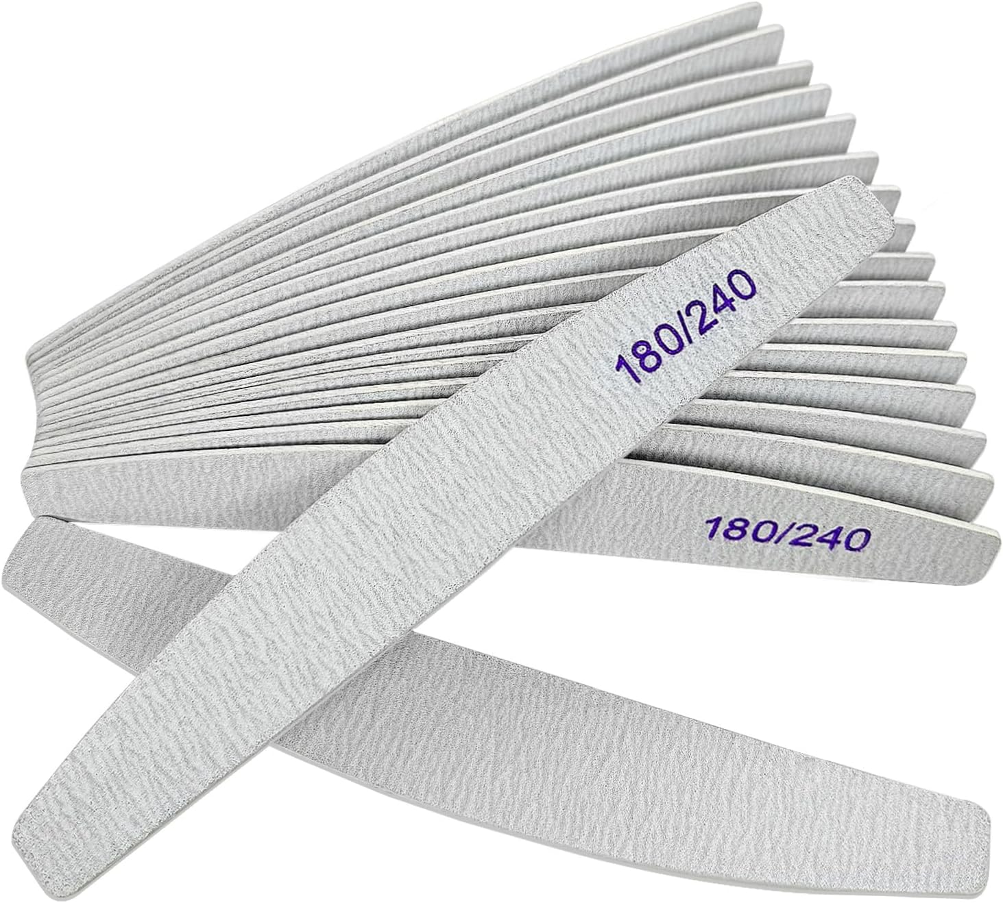 Amazon.com : Nail Files (12 Pack), 180/240 Grit Wooden Emery Board Nail ...