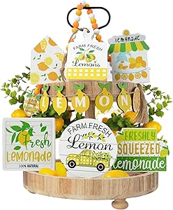 Amazon.com: Freshen Up Your Home with DSYSMIN 14PCS Lemon Theme Tiered ...