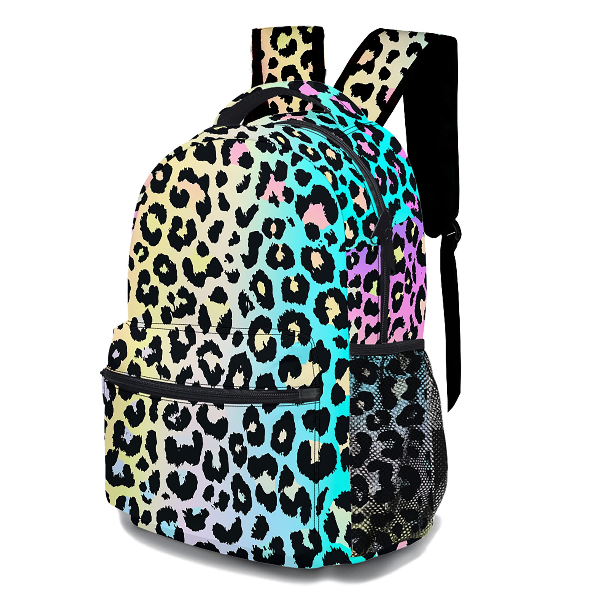 Amazon.com: DTCCET Multi-Colored Leopard Backpack, Stylish Laptop Bag ...