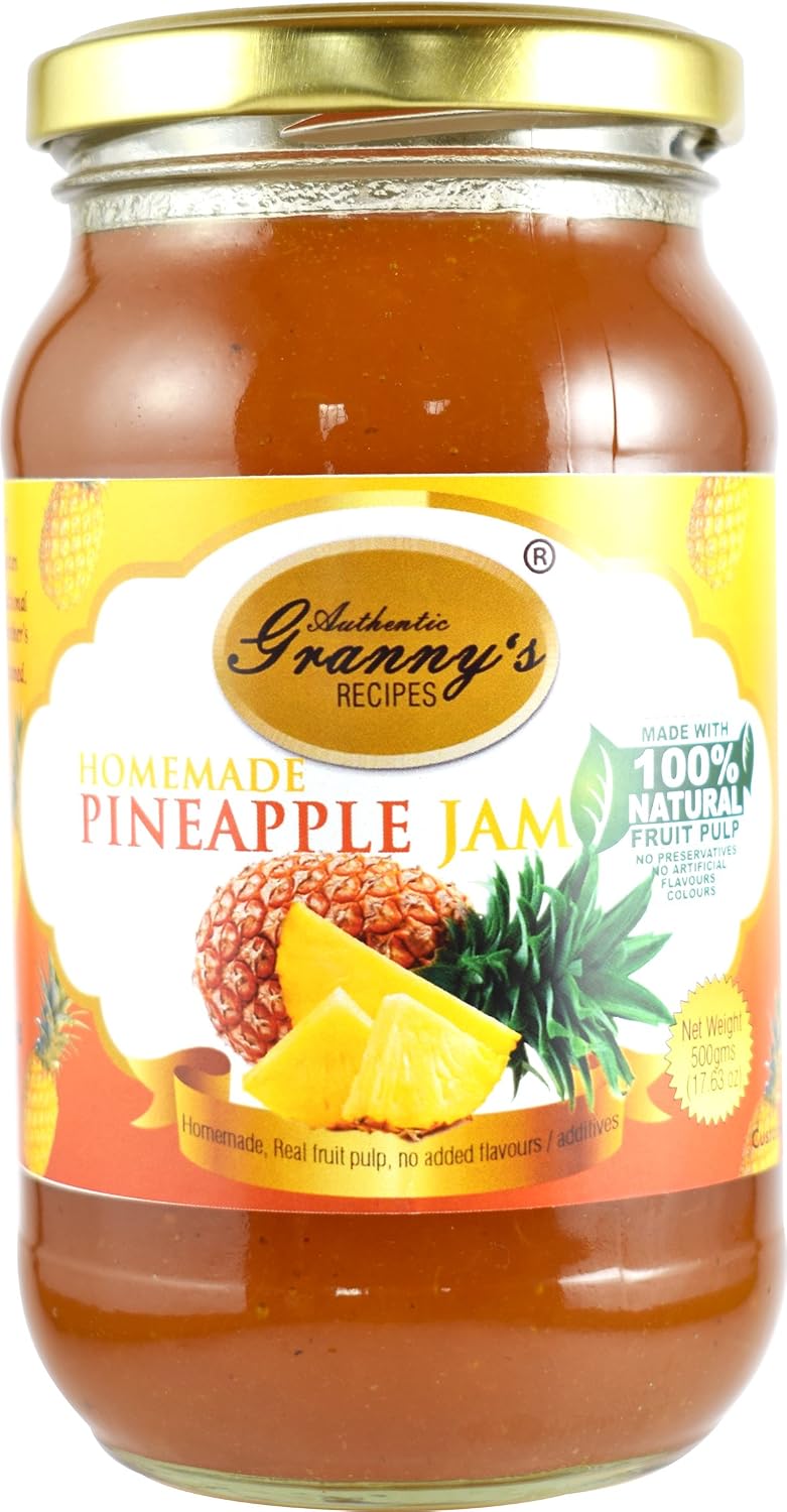 AUTHENTIC GRANNYS RECIPES Homemade Pineapple Jam 500gms 100% Natural ...